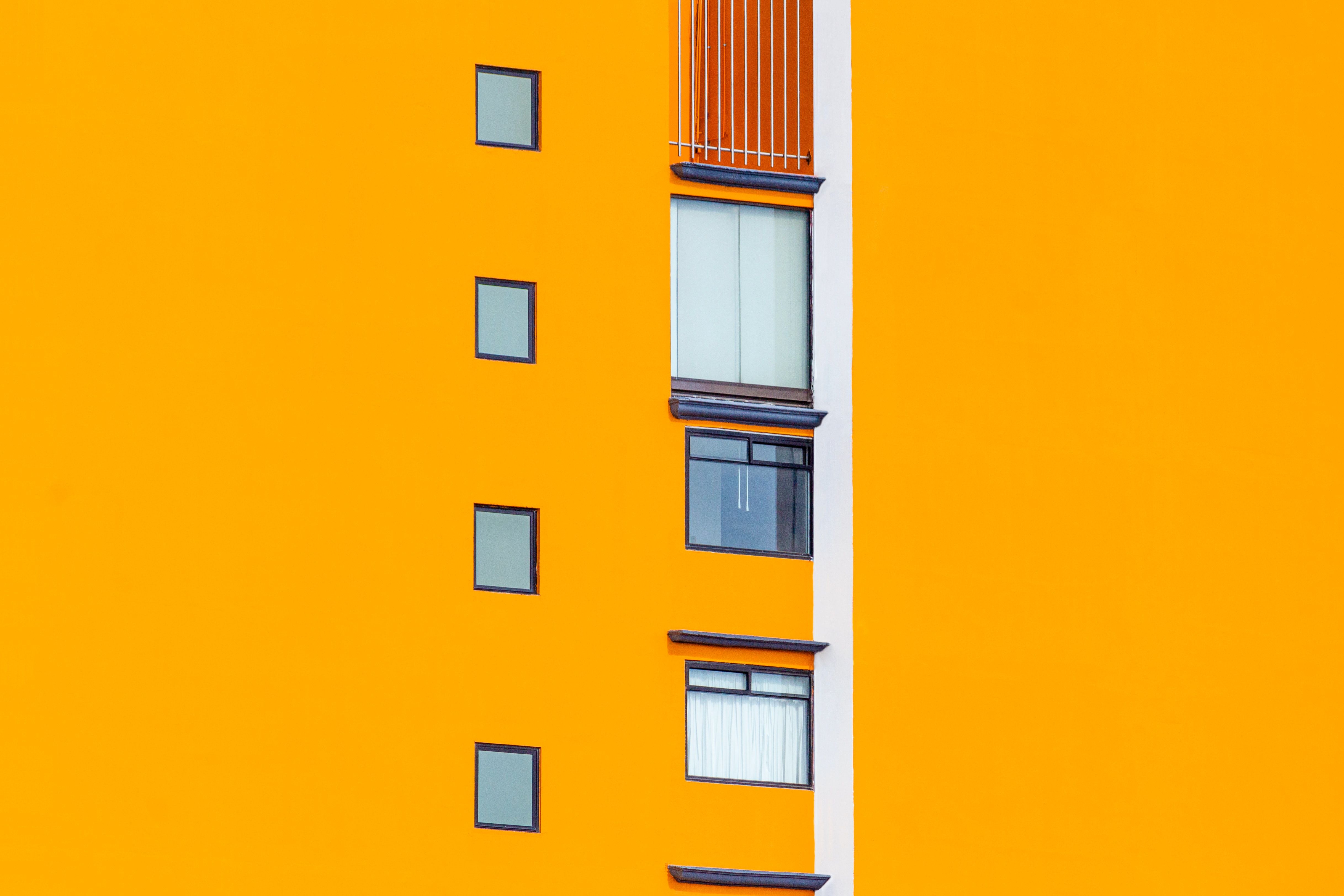 Exterior of bright building with windows · Free Stock Photo