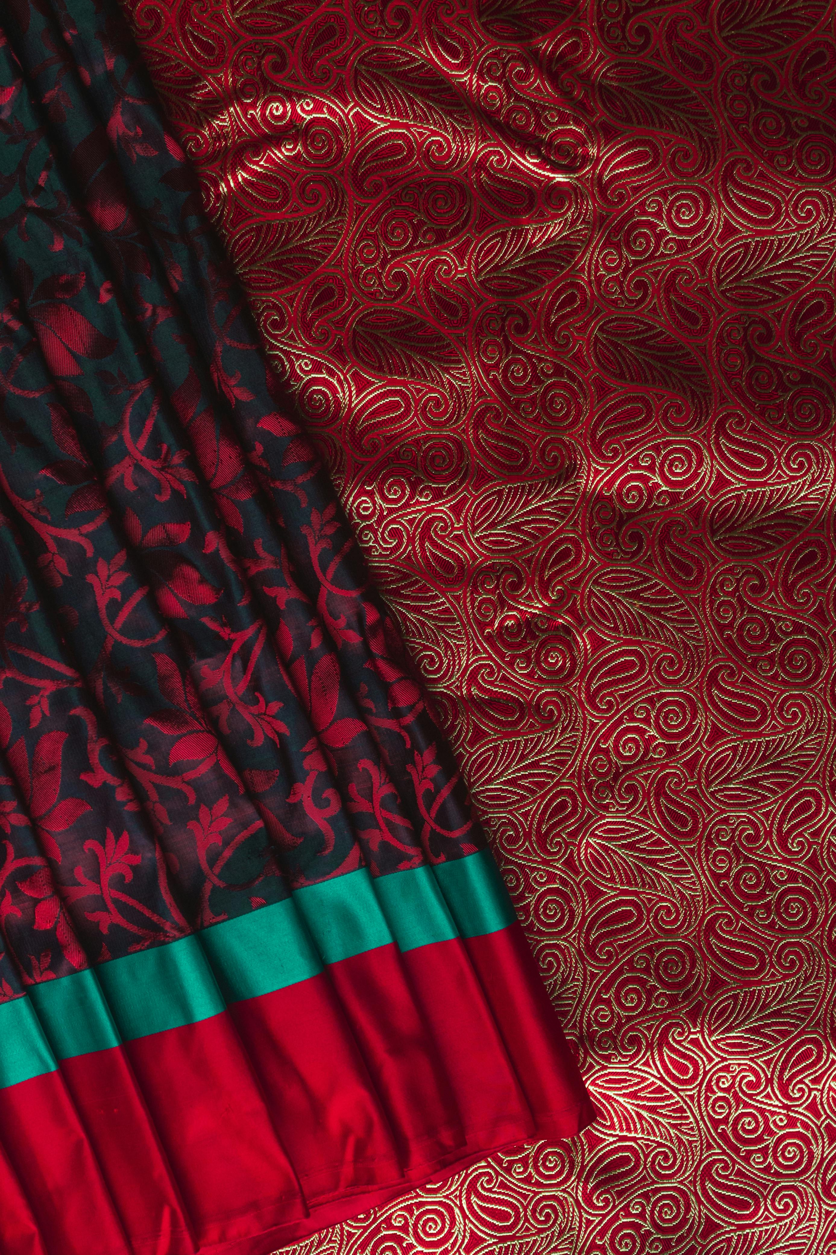 Red Fabric with Design · Free Stock Photo