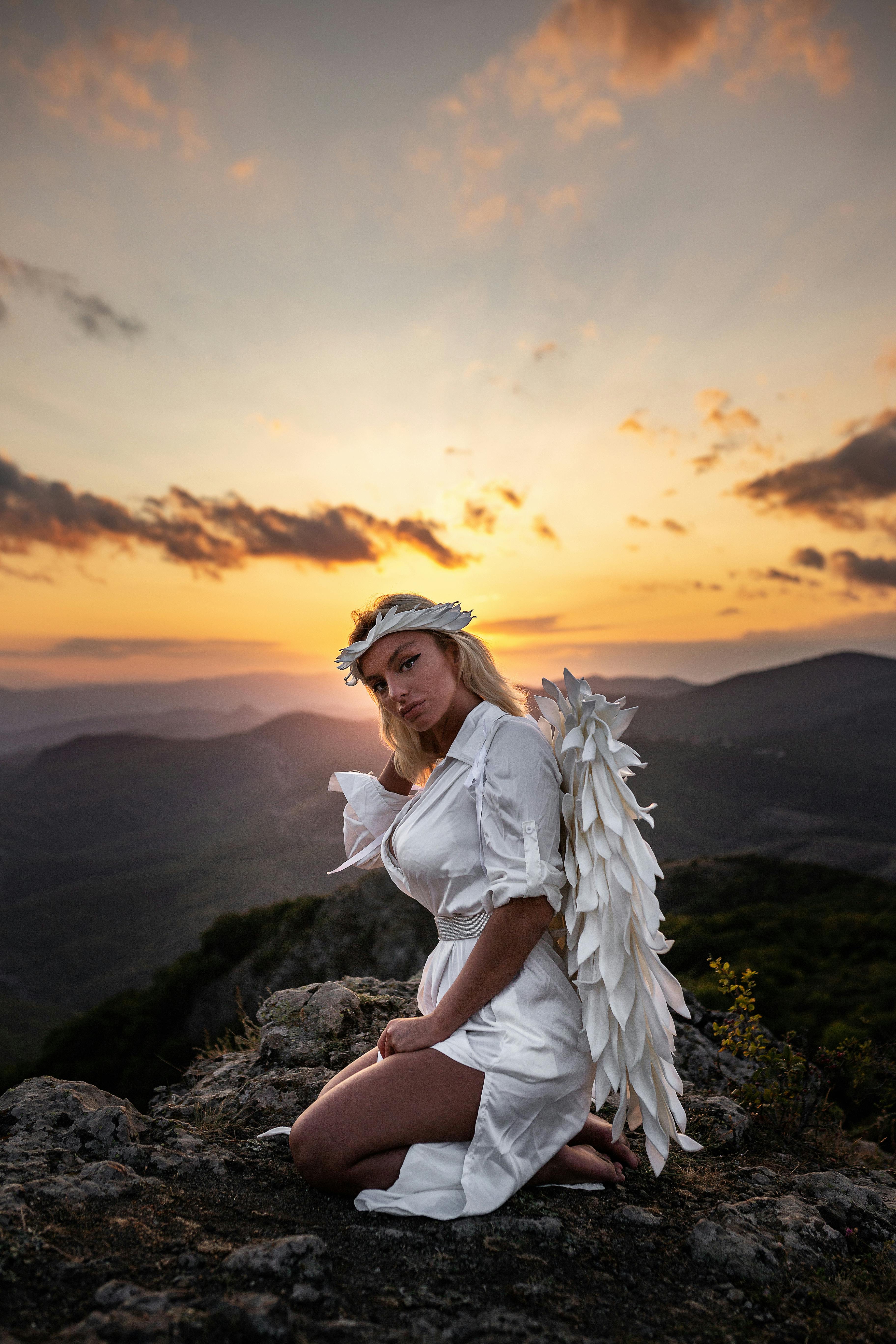 Beautiful Woman in Angel Costume · Free Stock Photo