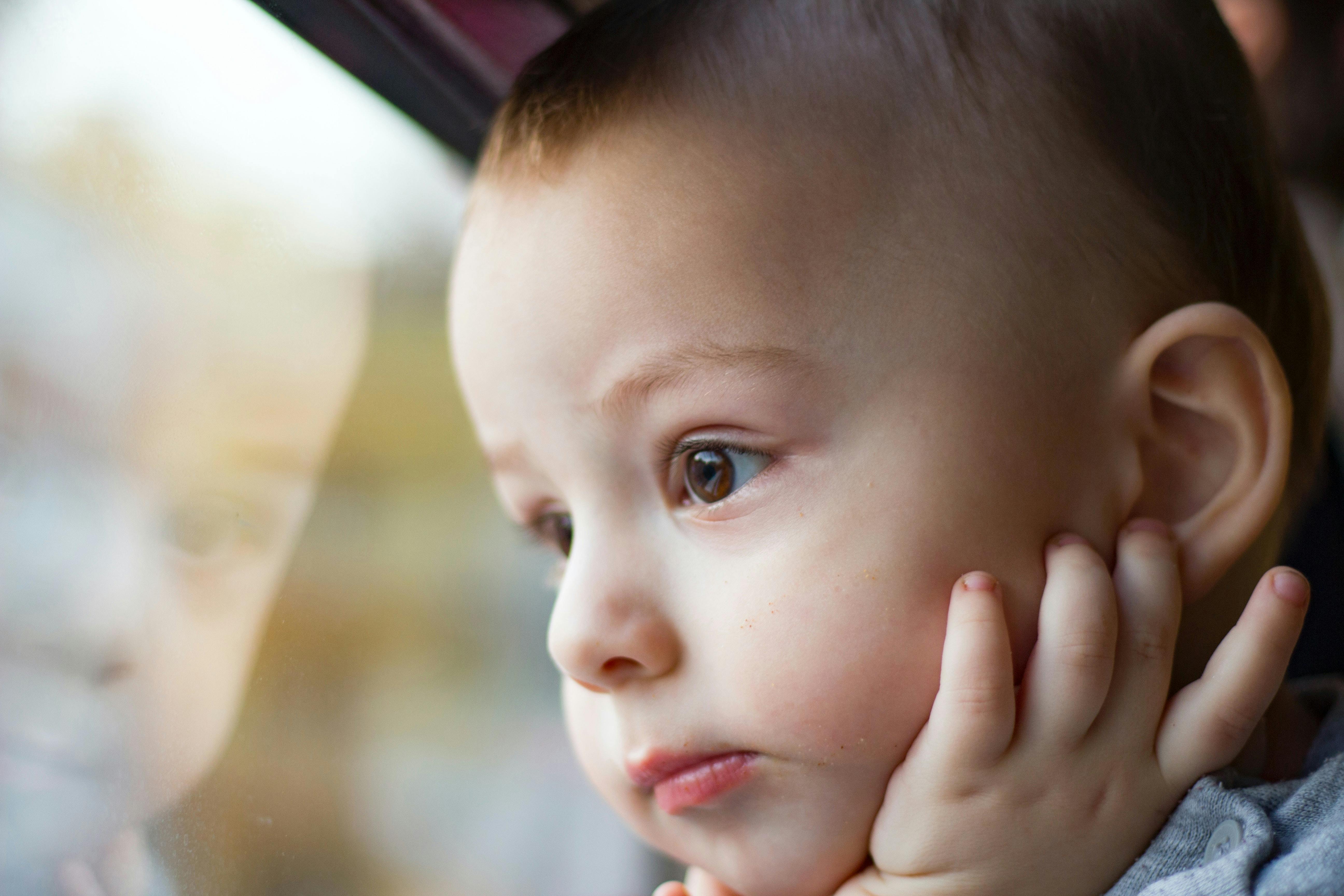 Baby Infant Looking in Window · Free Stock Photo