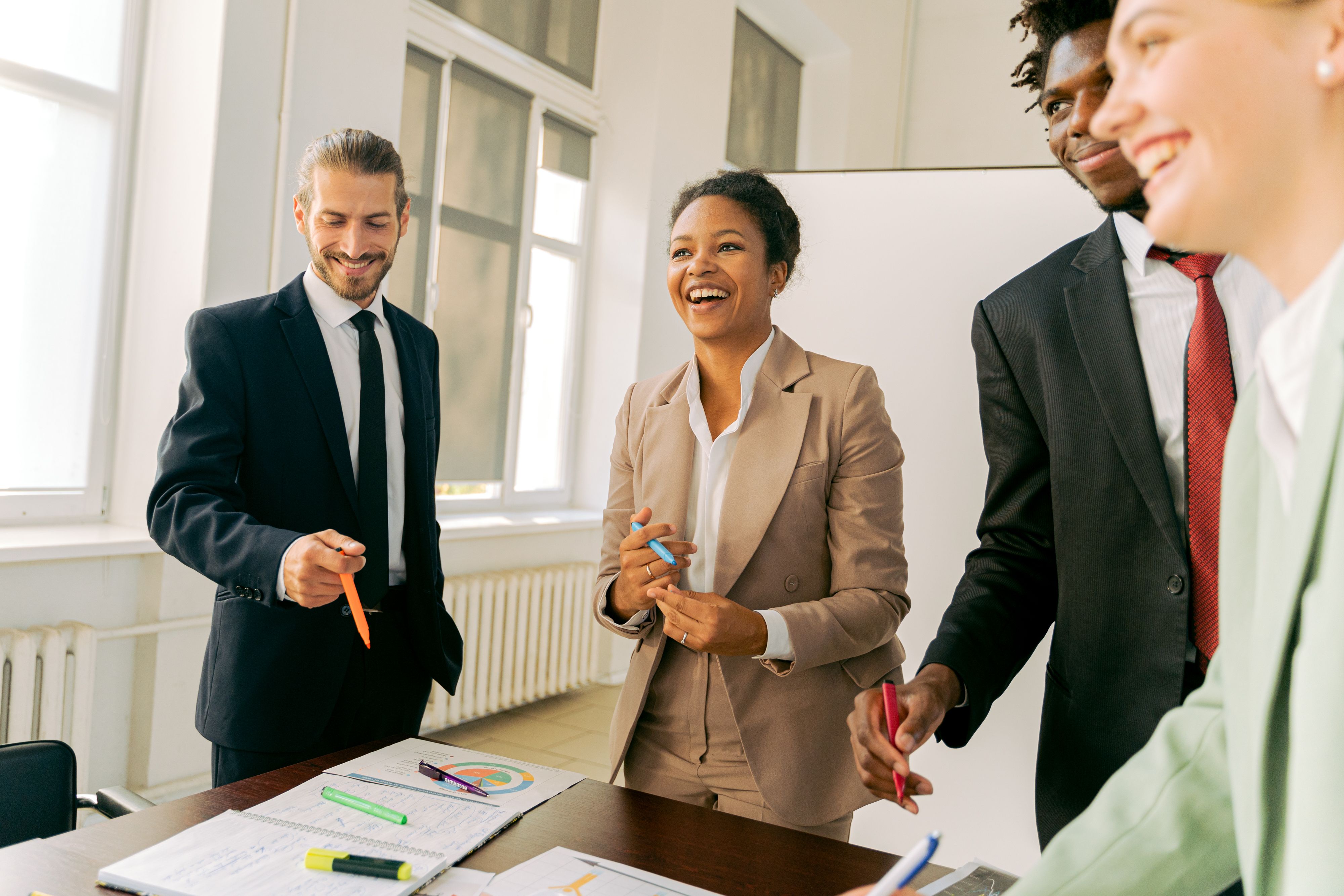 Employees Gathered on a Conference Room · Free Stock Photo