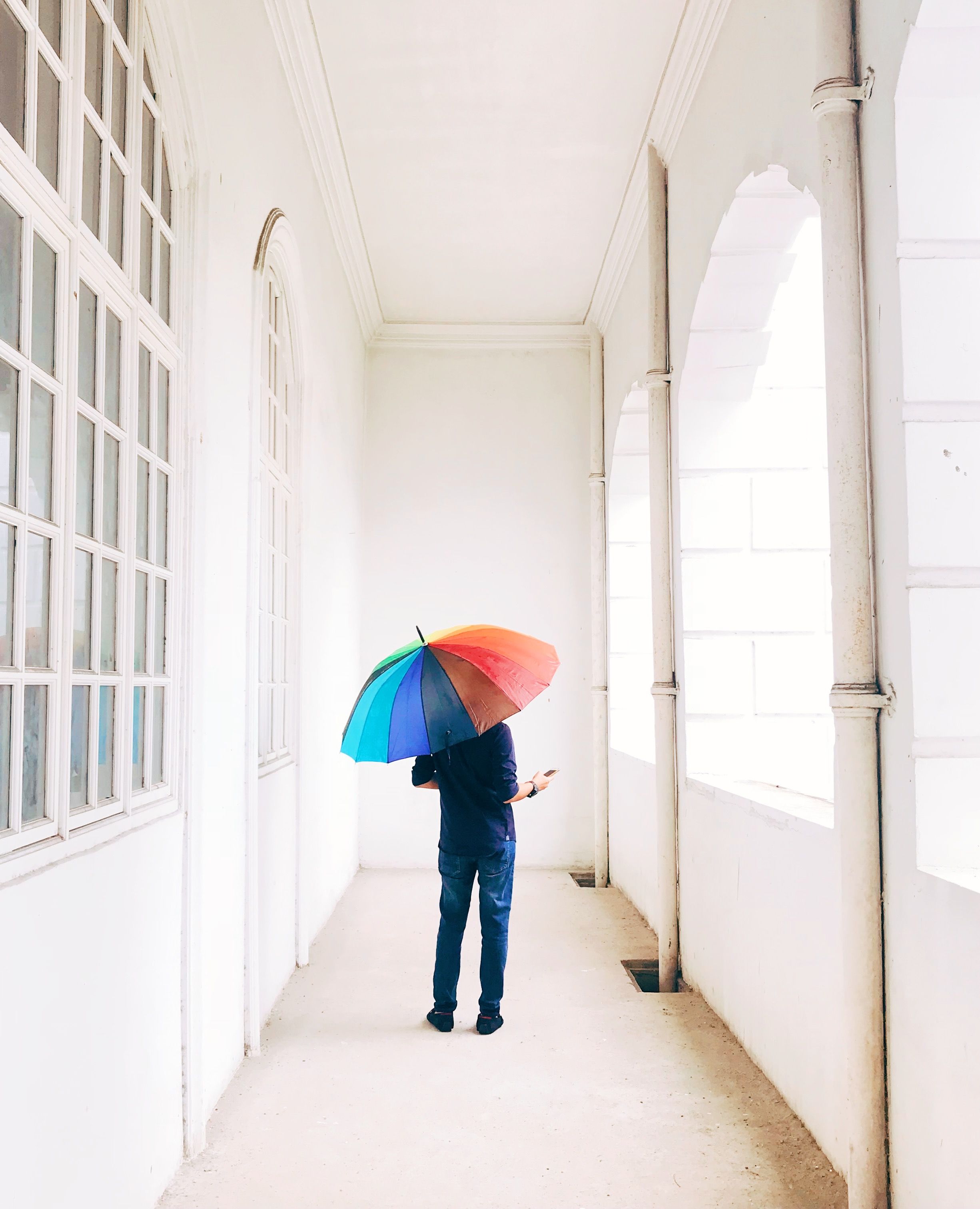 Person Under a Lace Umbrella · Free Stock Photo