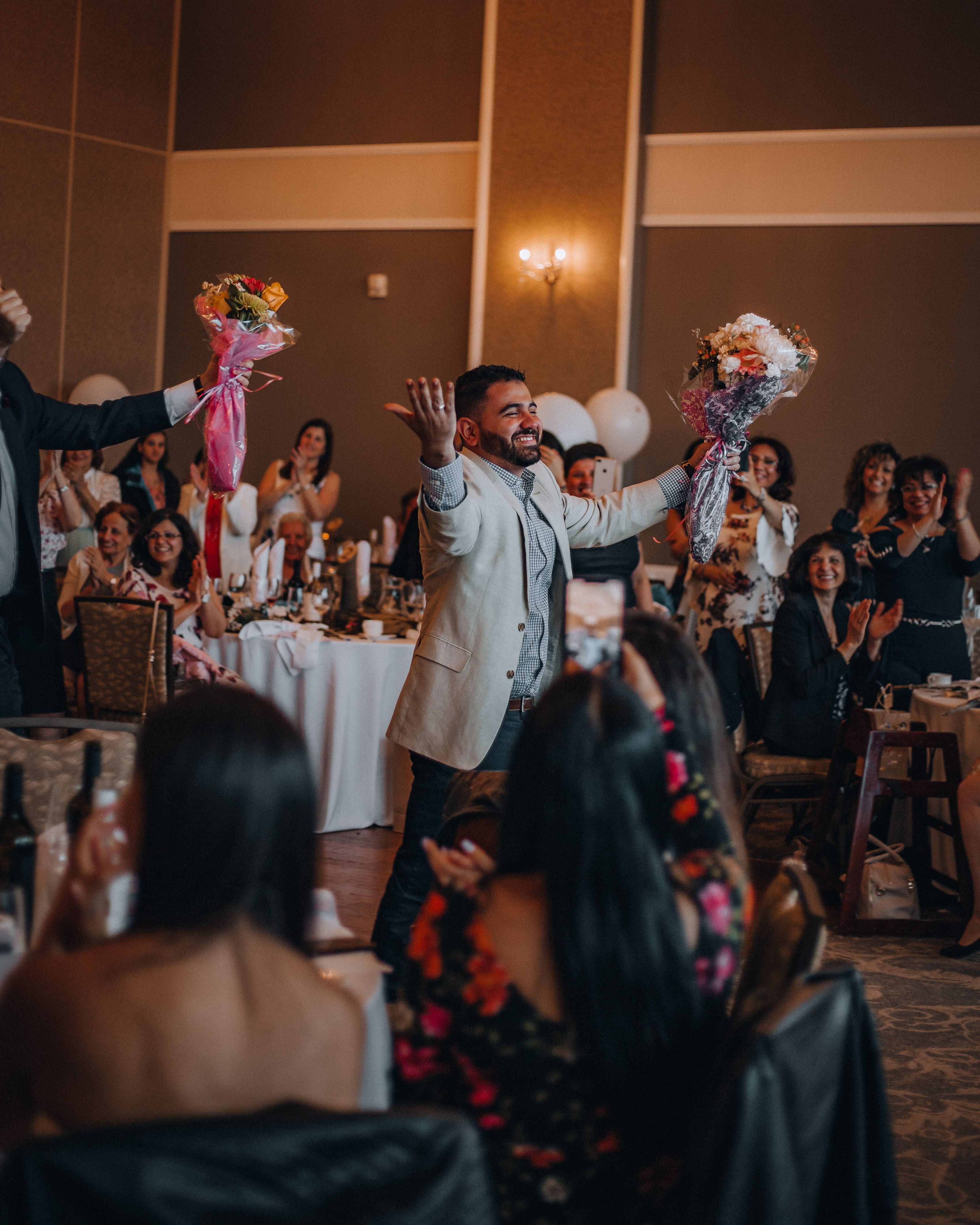 Bride and Groom at a Wedding Reception · Free Stock Photo