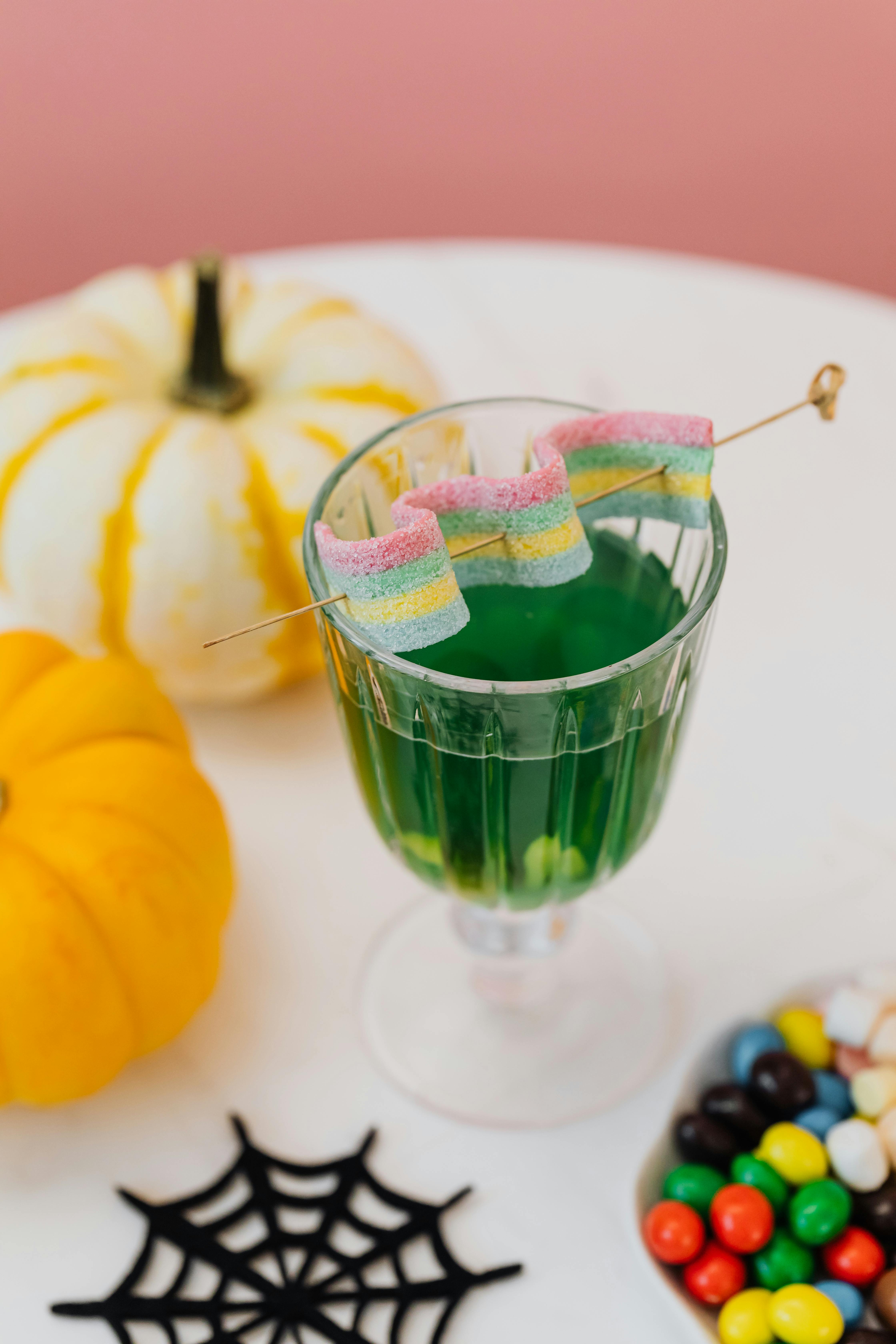 Green Drink And Colorful Sweets · Free Stock Photo