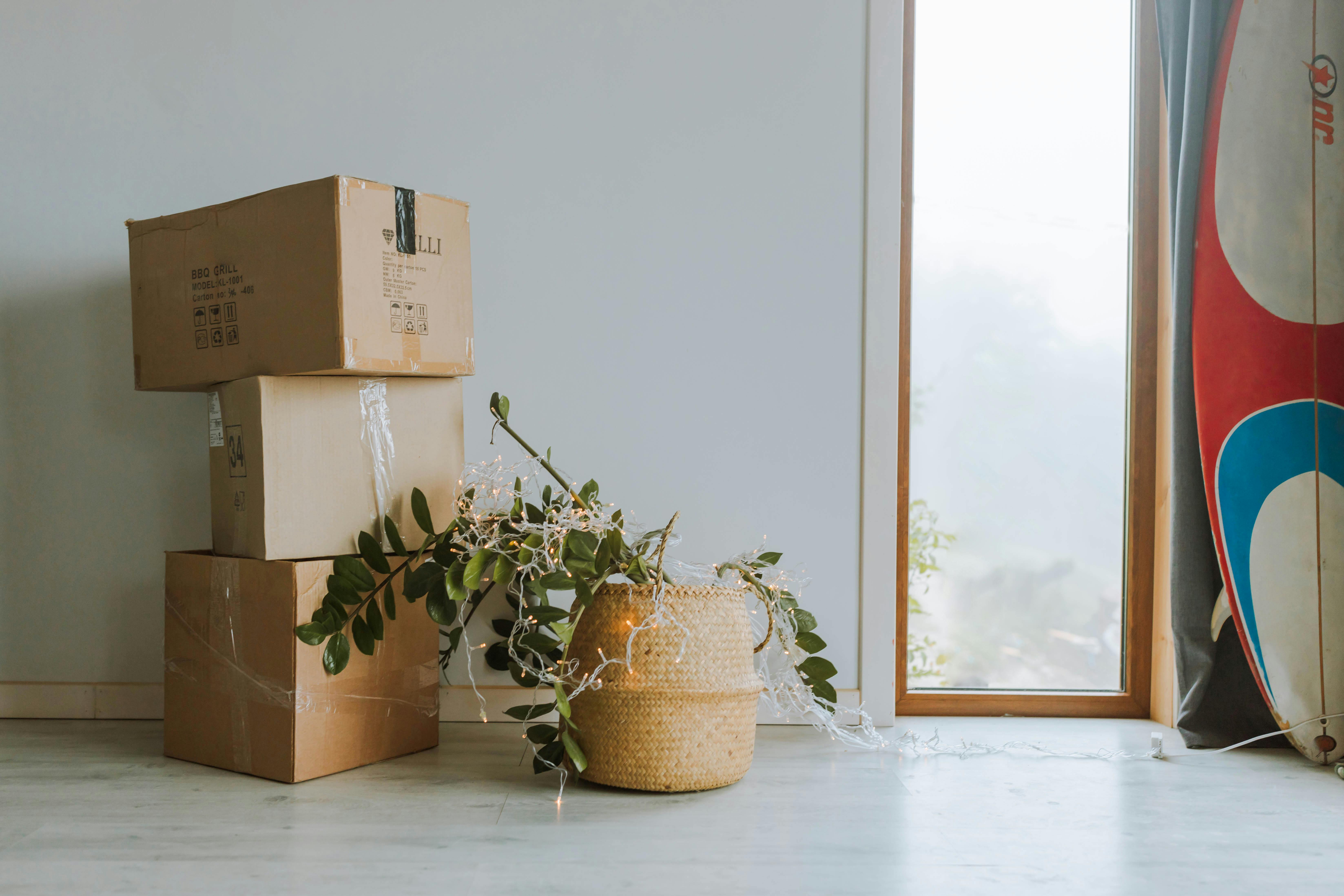 Boxes Stacked Up With Labels · Free Stock Photo