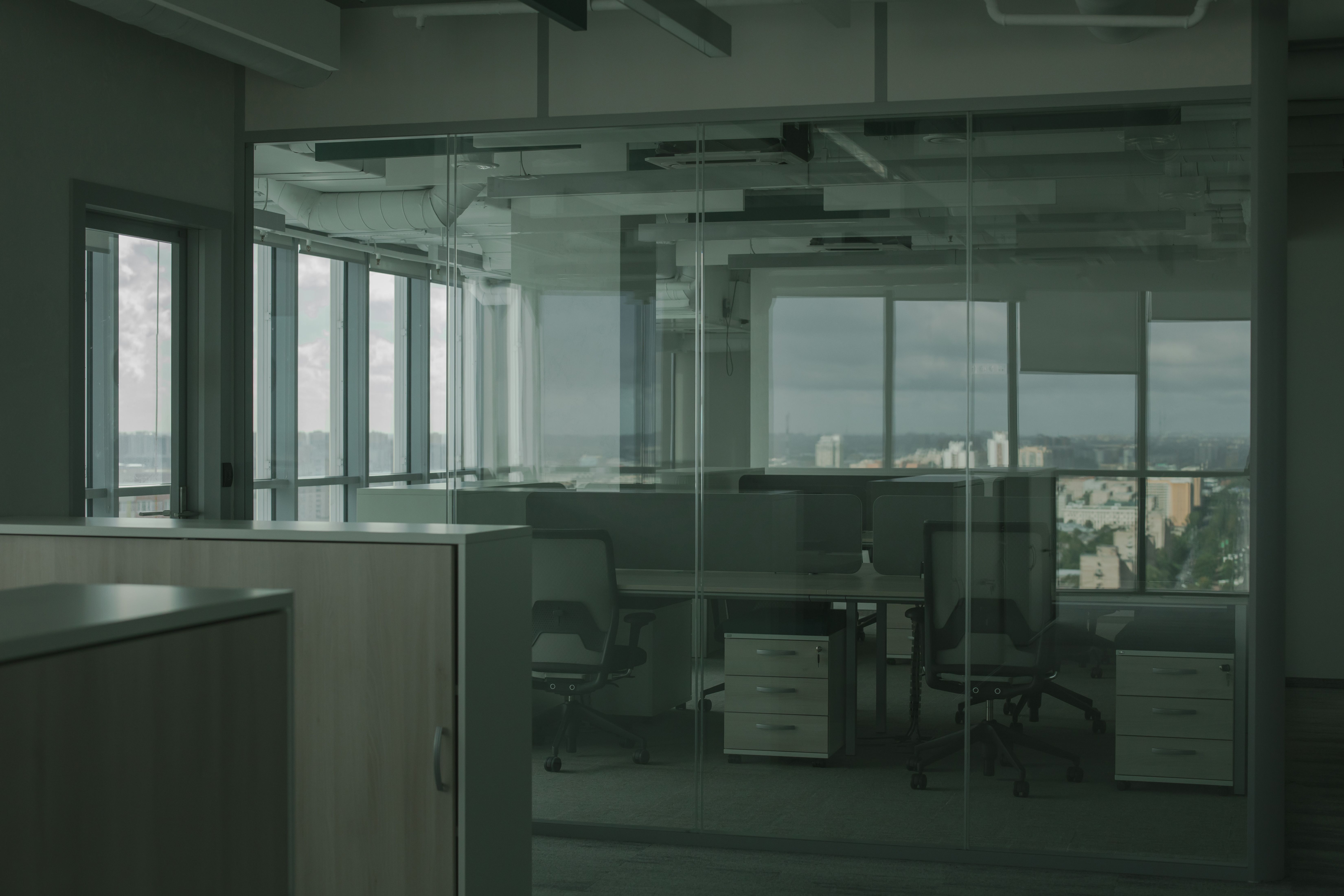 Empty Messy Desk Inside an Office · Free Stock Photo