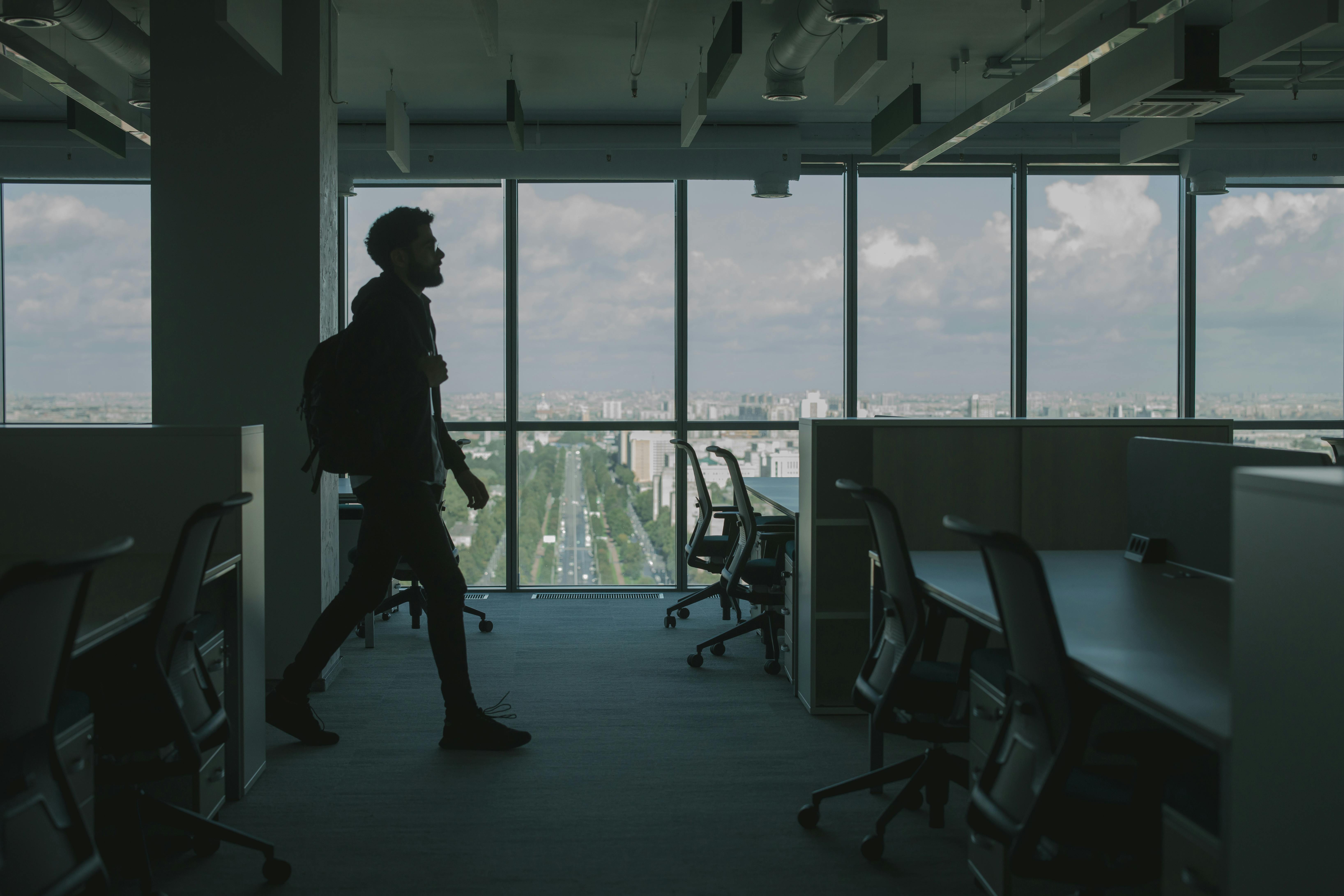Empty Messy Desk Inside an Office · Free Stock Photo