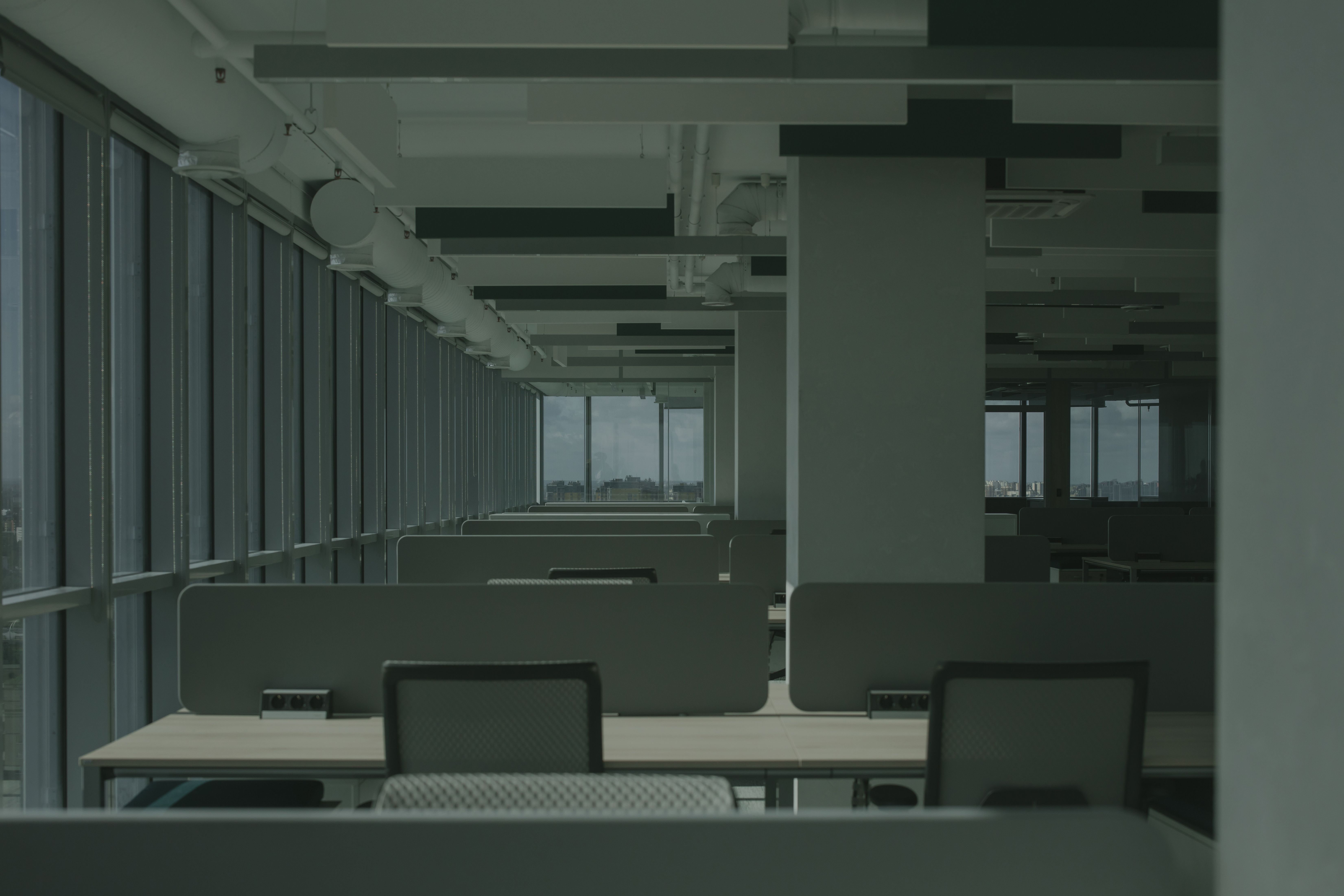 Empty Messy Desk Inside an Office · Free Stock Photo
