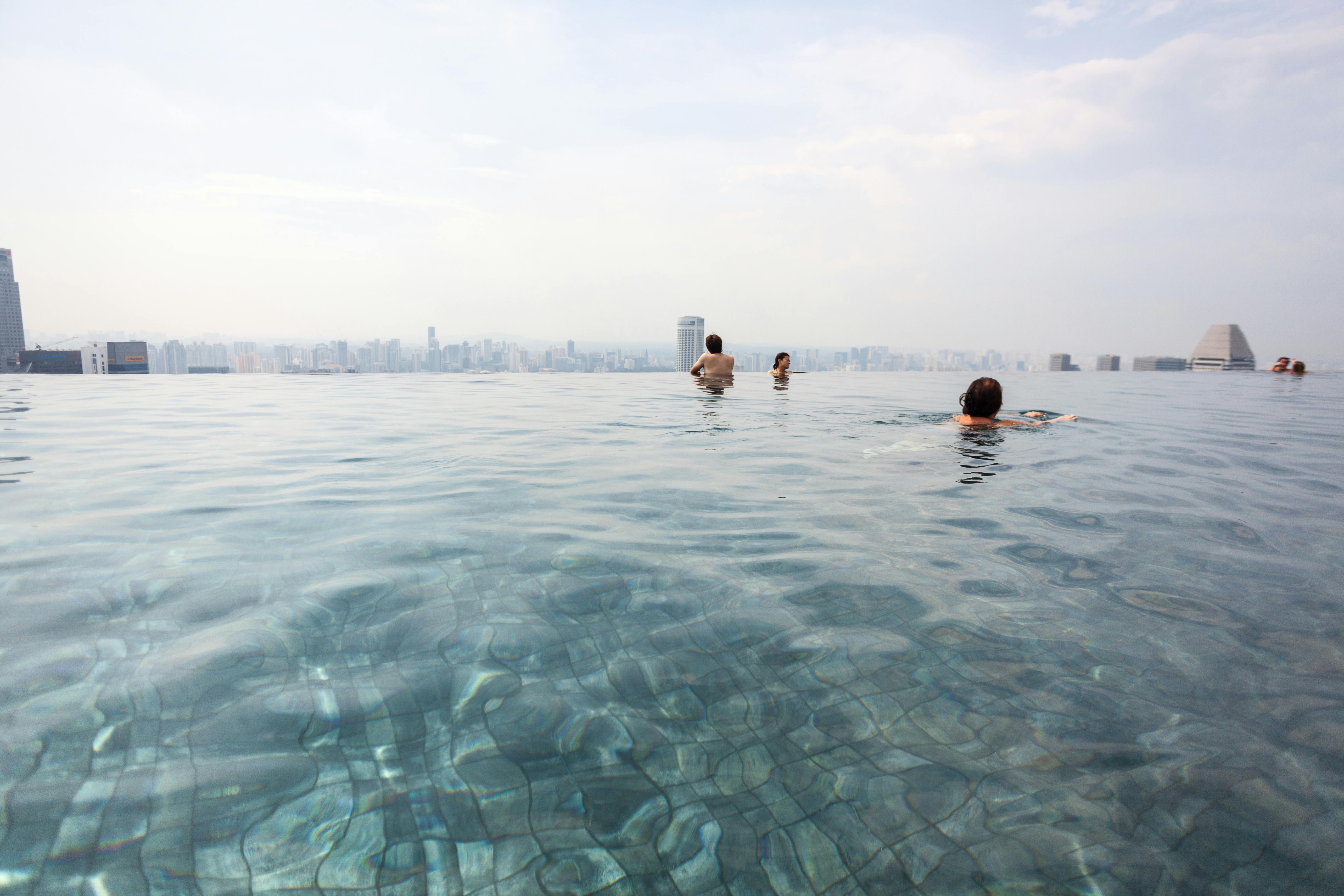 Free stock photo of cityscape, infinity pool, Marina Bay Sands