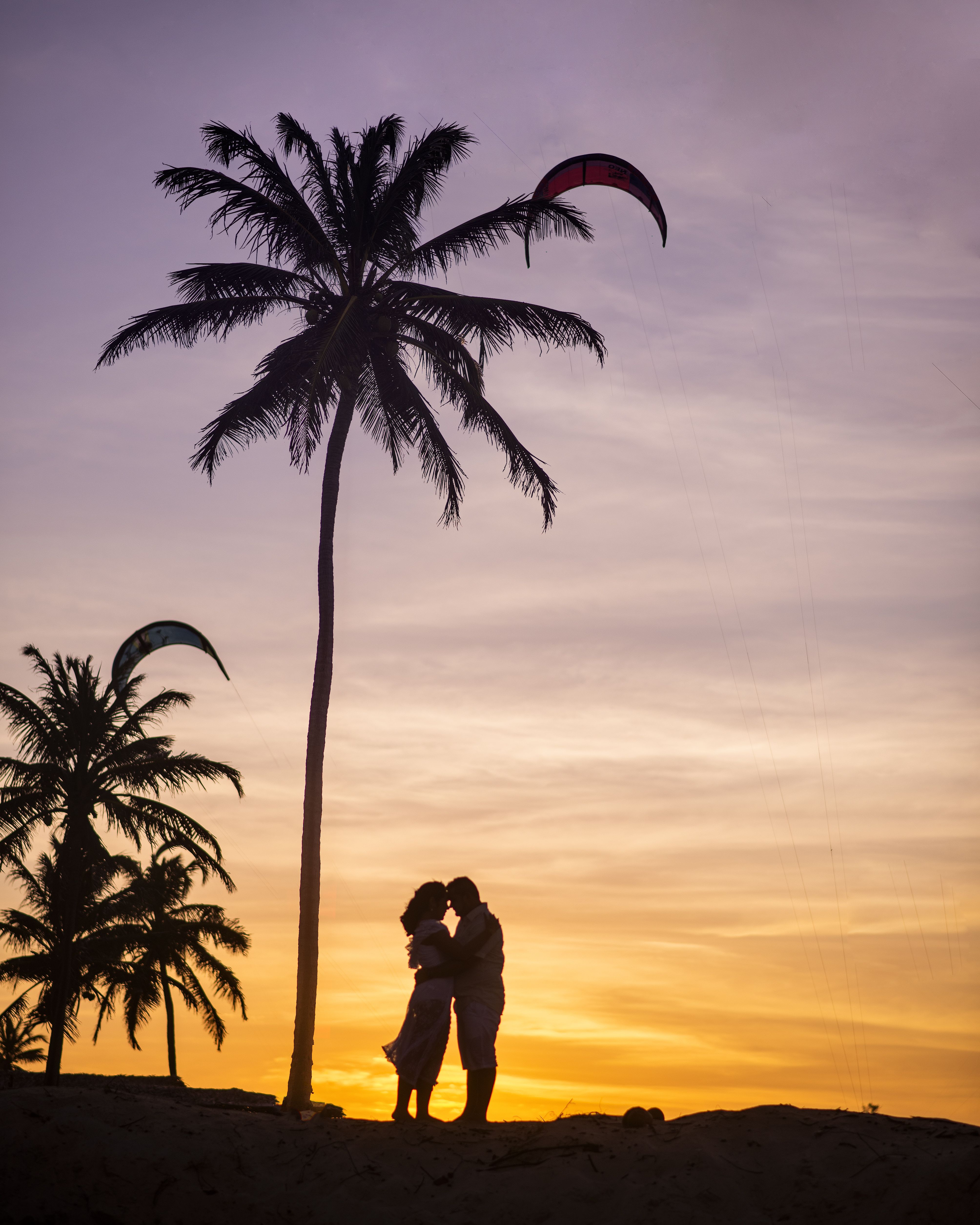 Romantic Couple Hugging during Sunset · Free Stock Photo