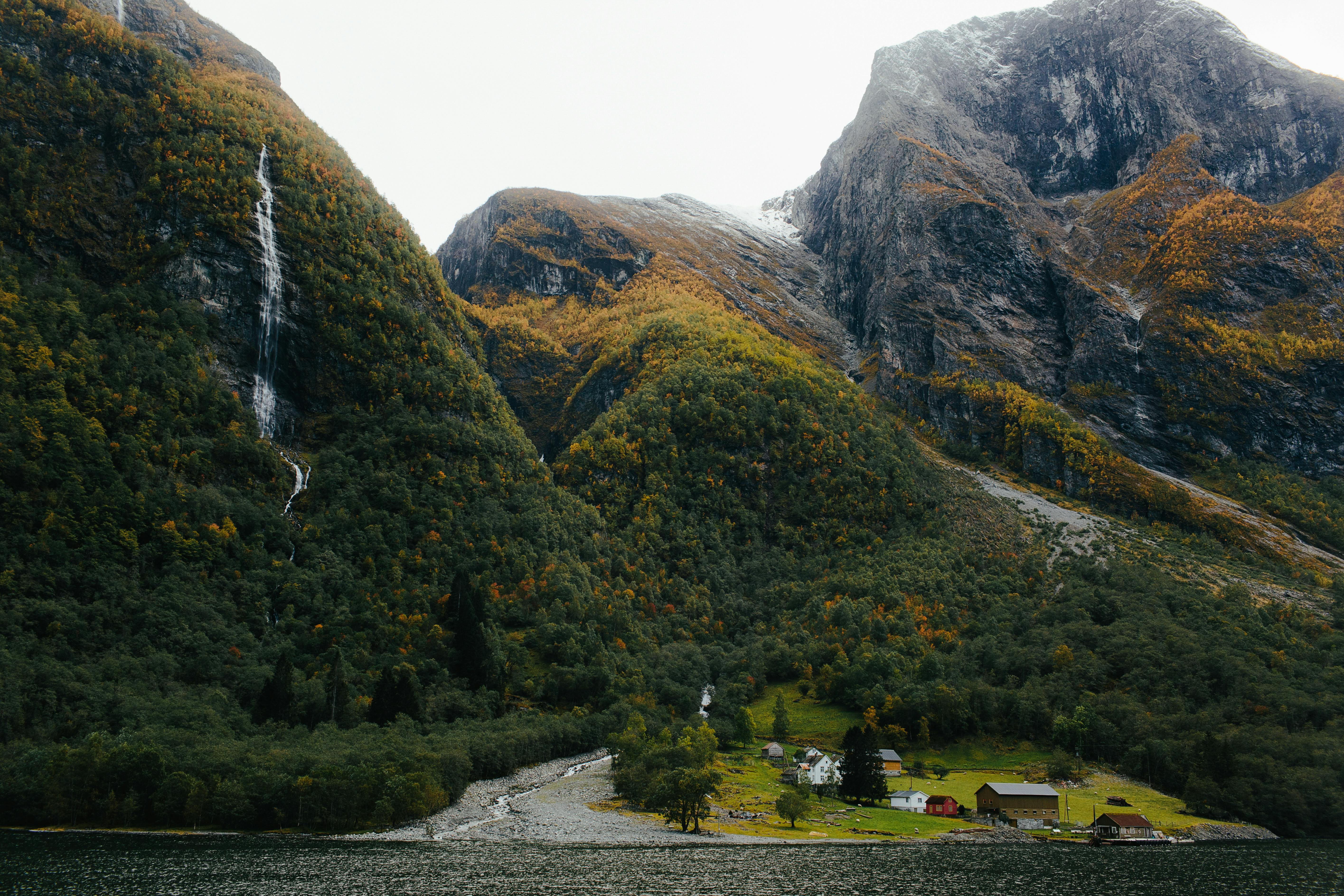 Beautiful Rock Formations with Trees and Grass · Free Stock Photo