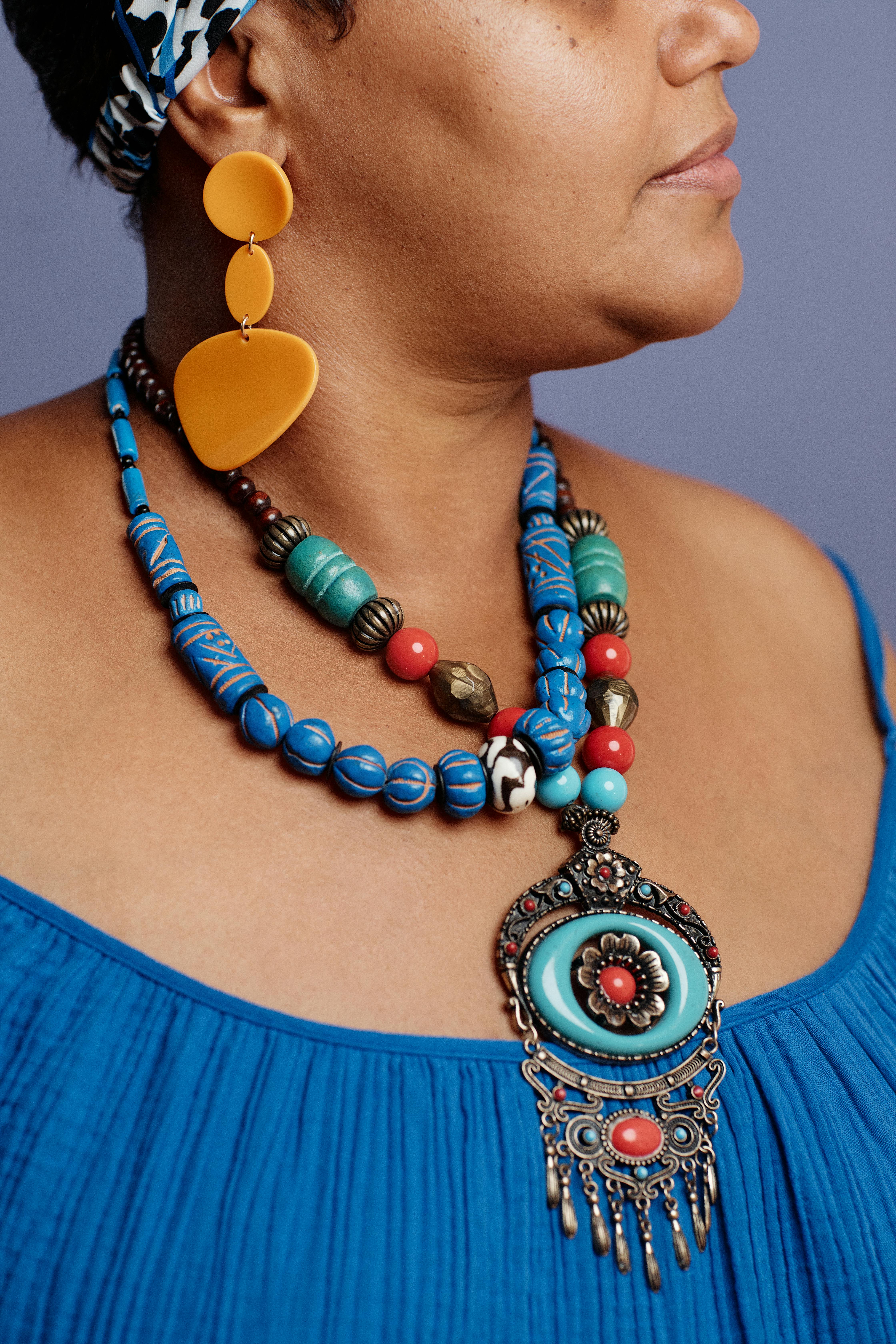 Woman Wearing Beaded Accessories · Free Stock Photo