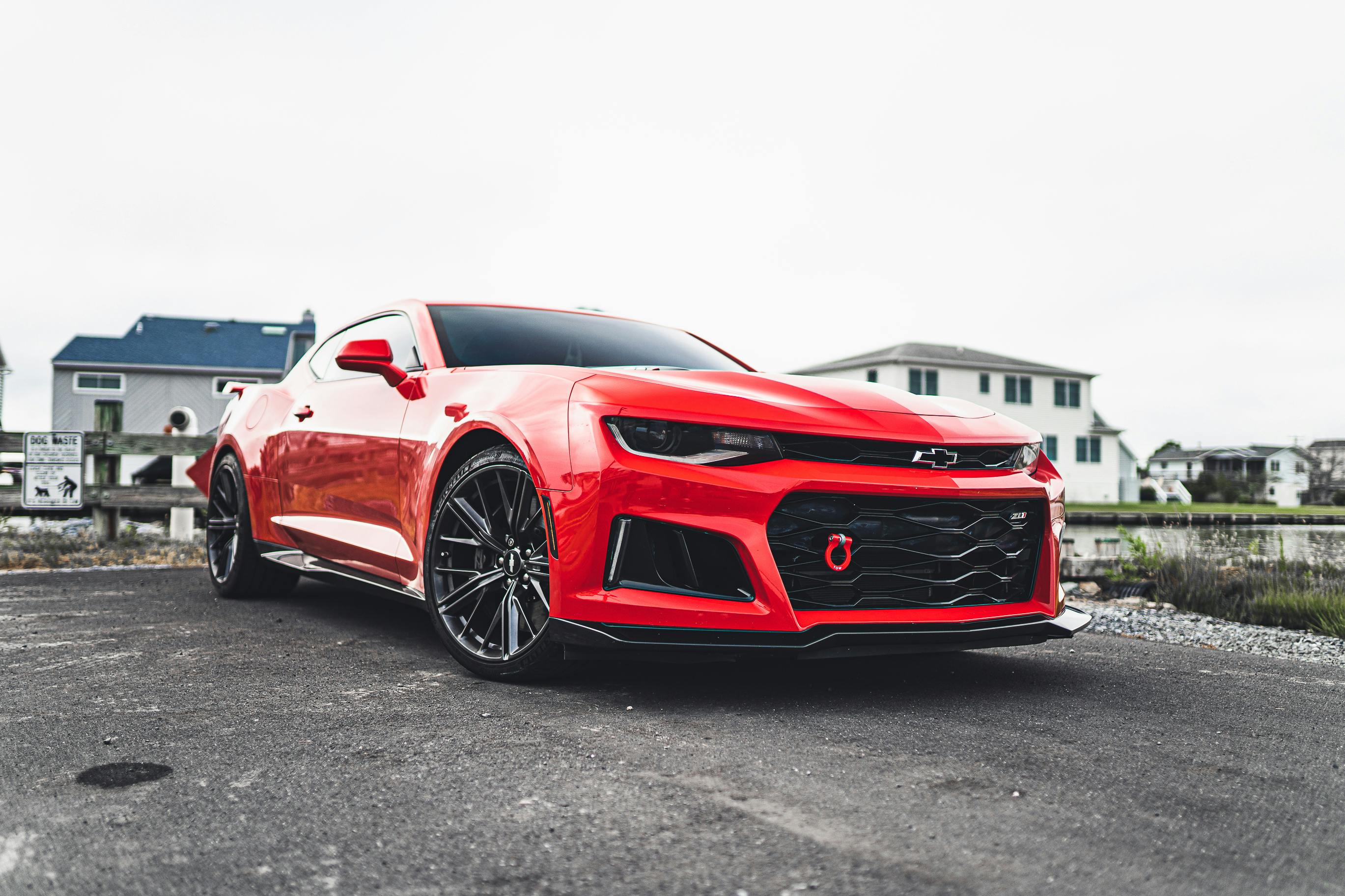 Red BMW M2 on Forest Road · Free Stock Photo