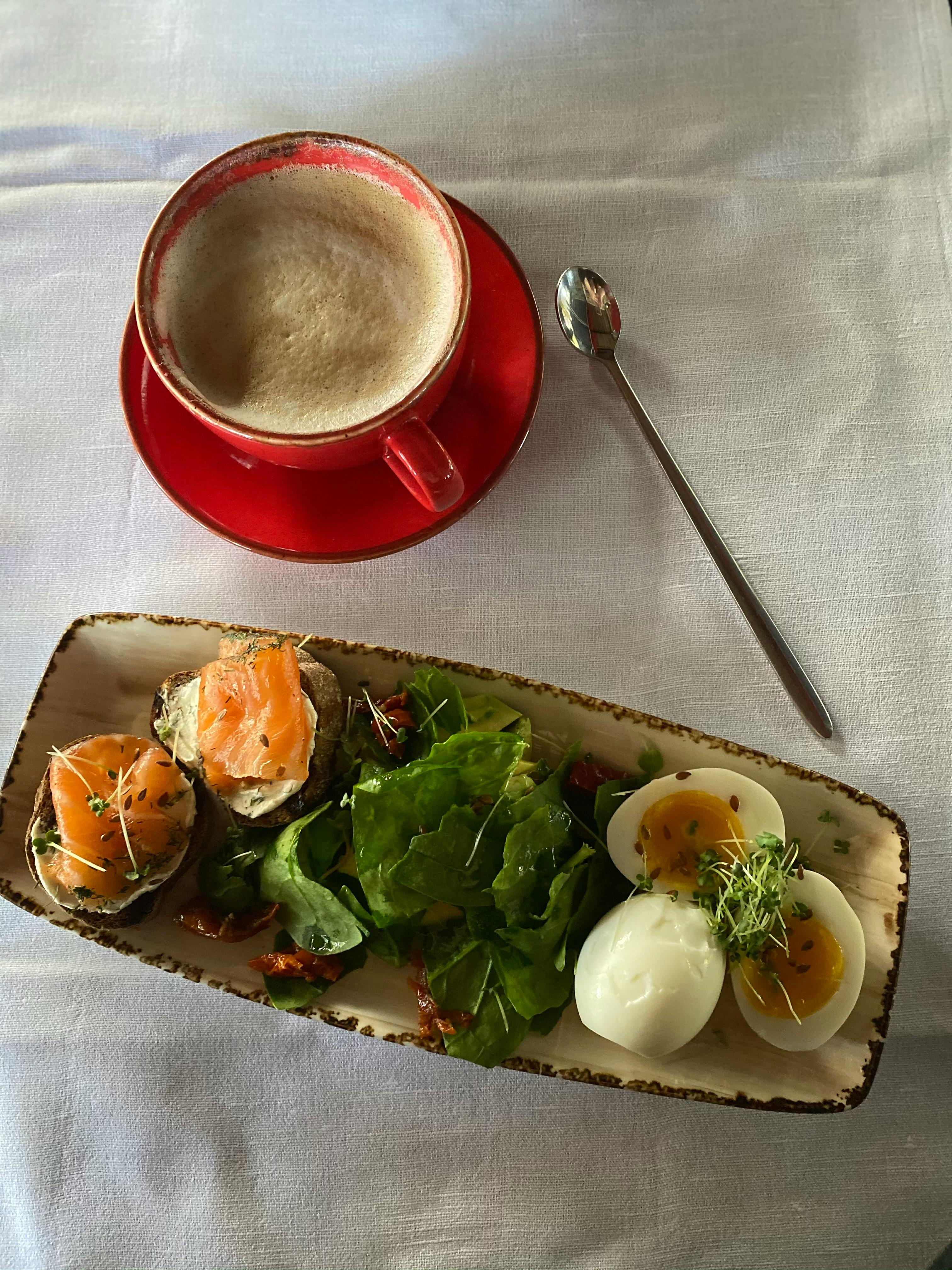 Coffee Cup and Appetizer · Free Stock Photo