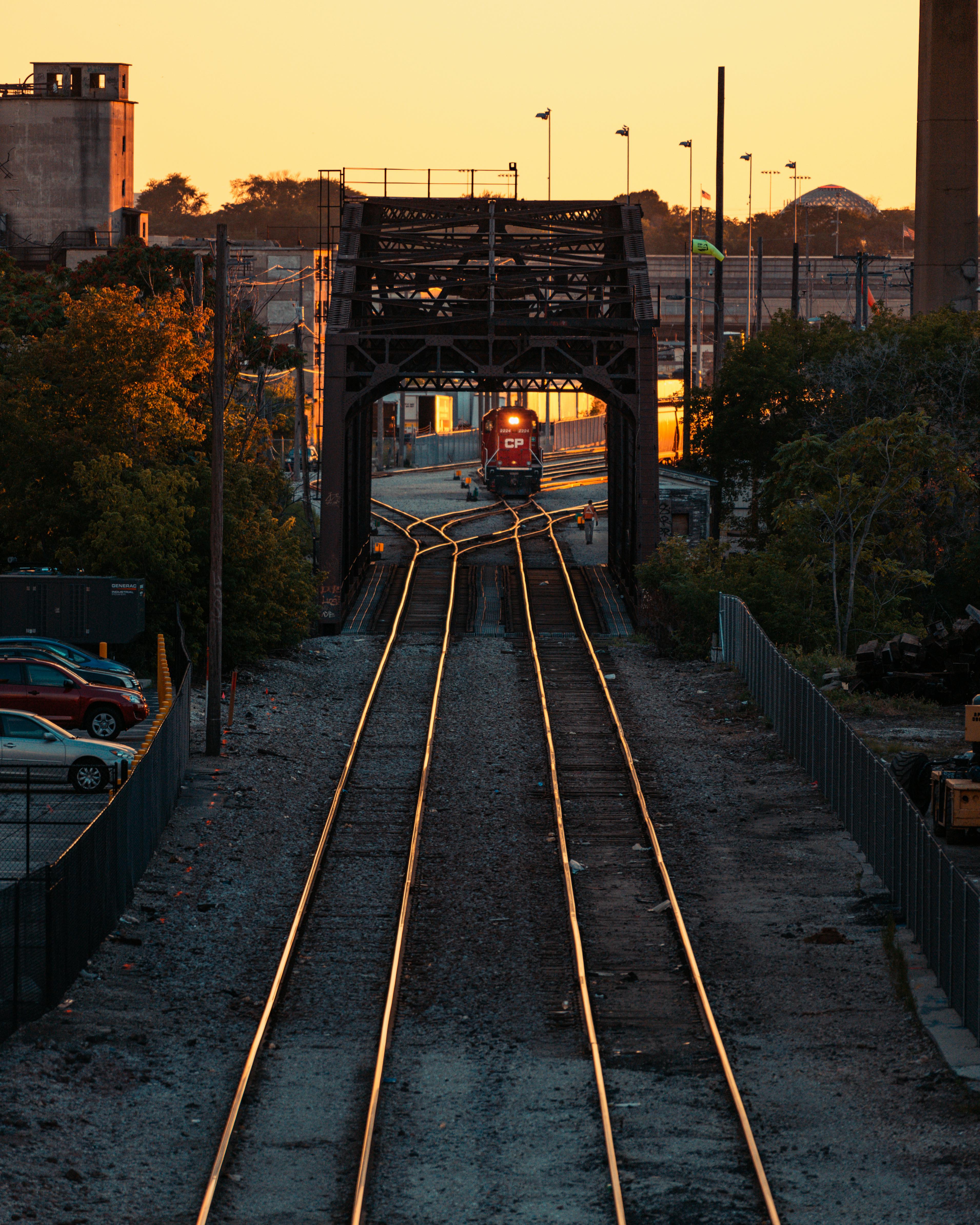 Photo of Two Red Trains · Free Stock Photo