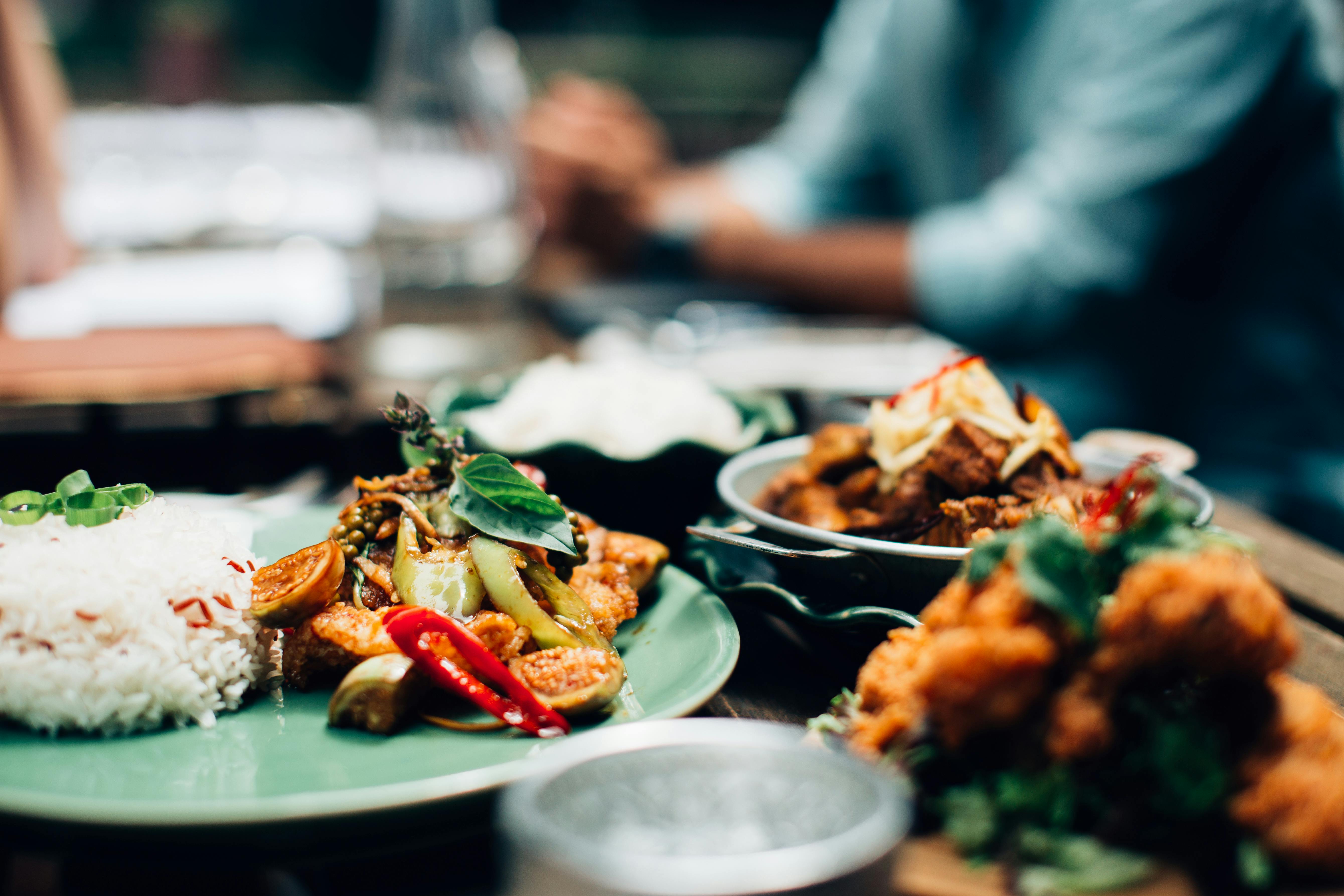 Rice and Vegetables on Table · Free Stock Photo
