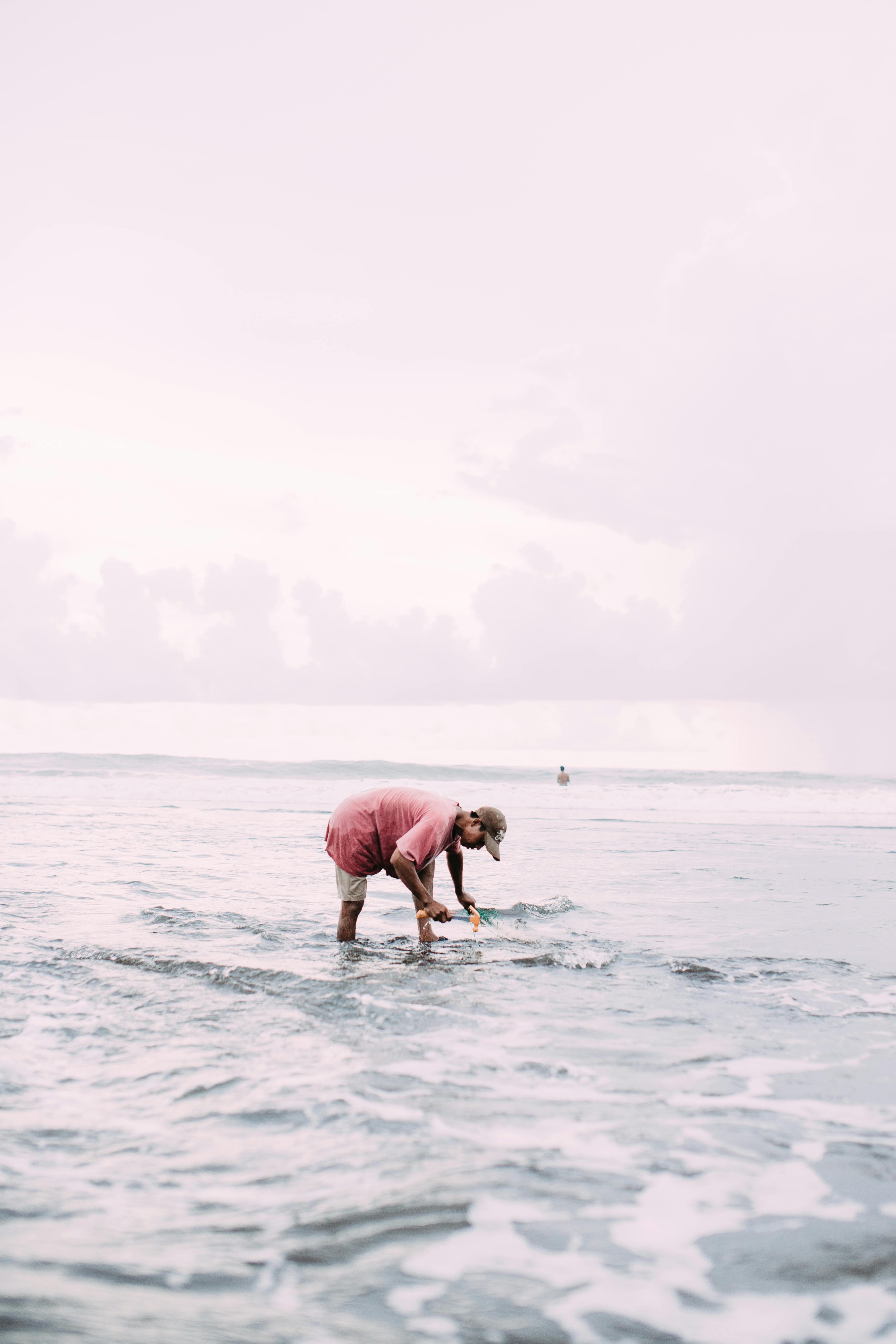 Woman Wading In Sea · Free Stock Photo