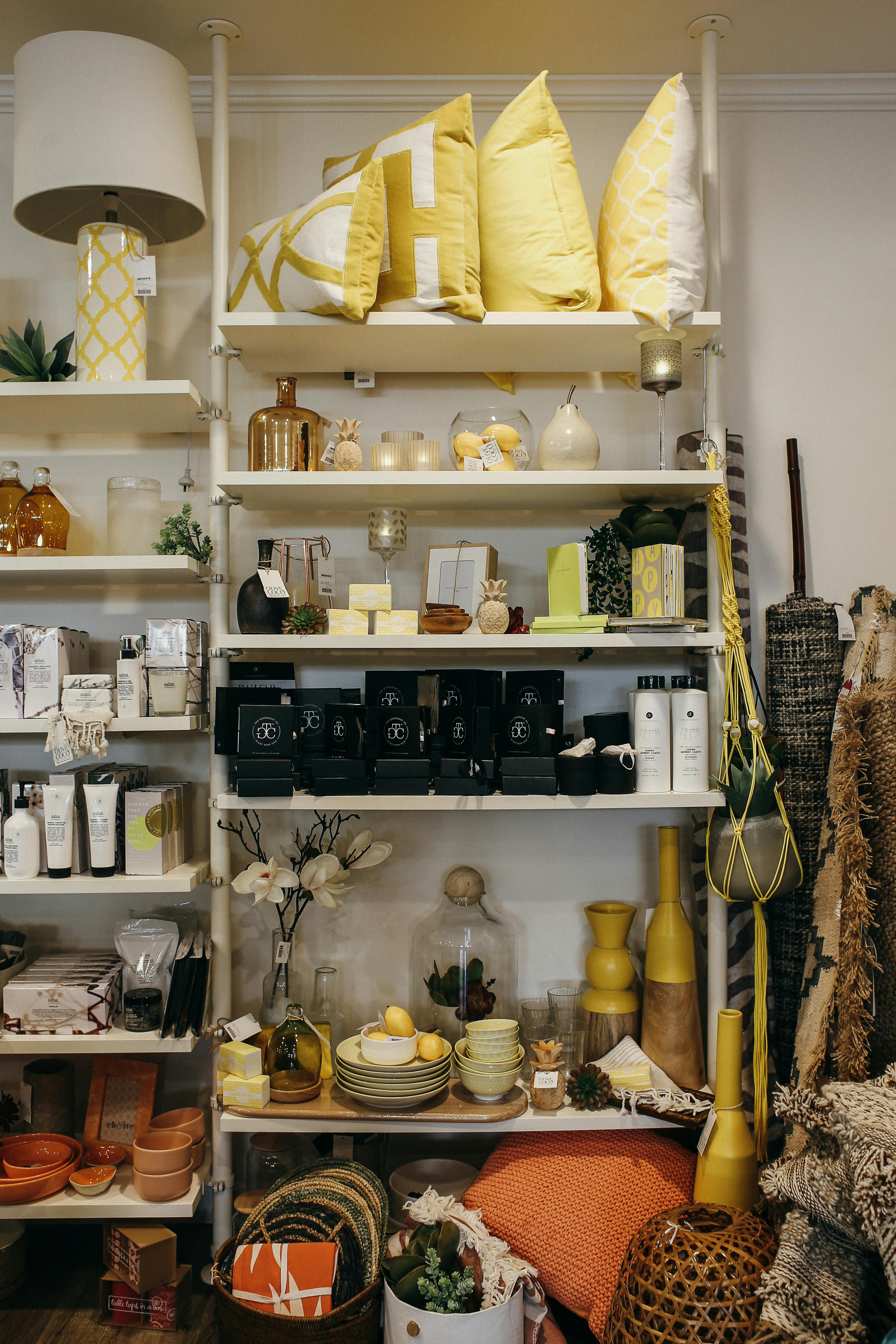 Assorted Merchandise on Display in a Store · Free Stock Photo