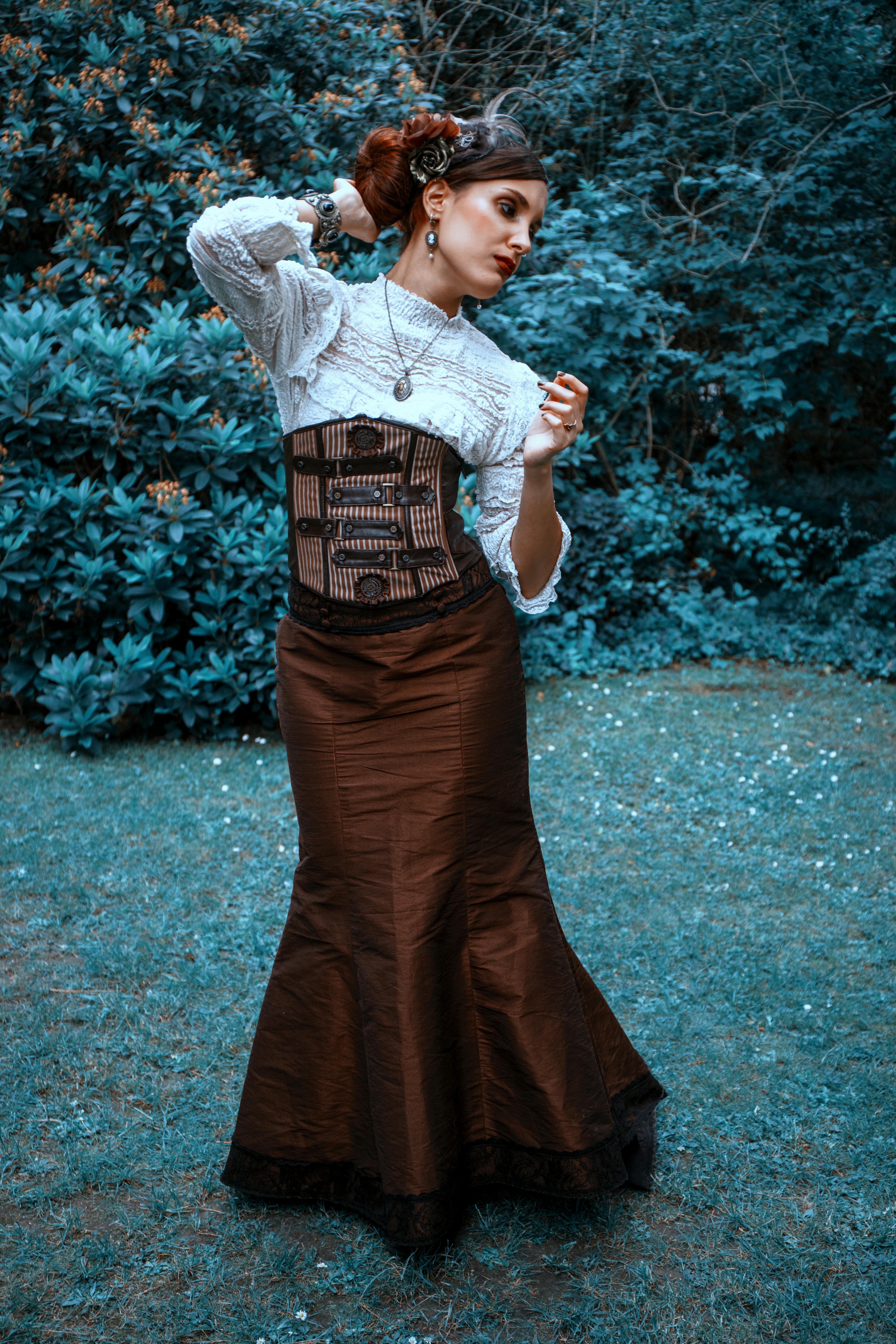 A Woman Modeling in a Steampunk Outfit · Free Stock Photo