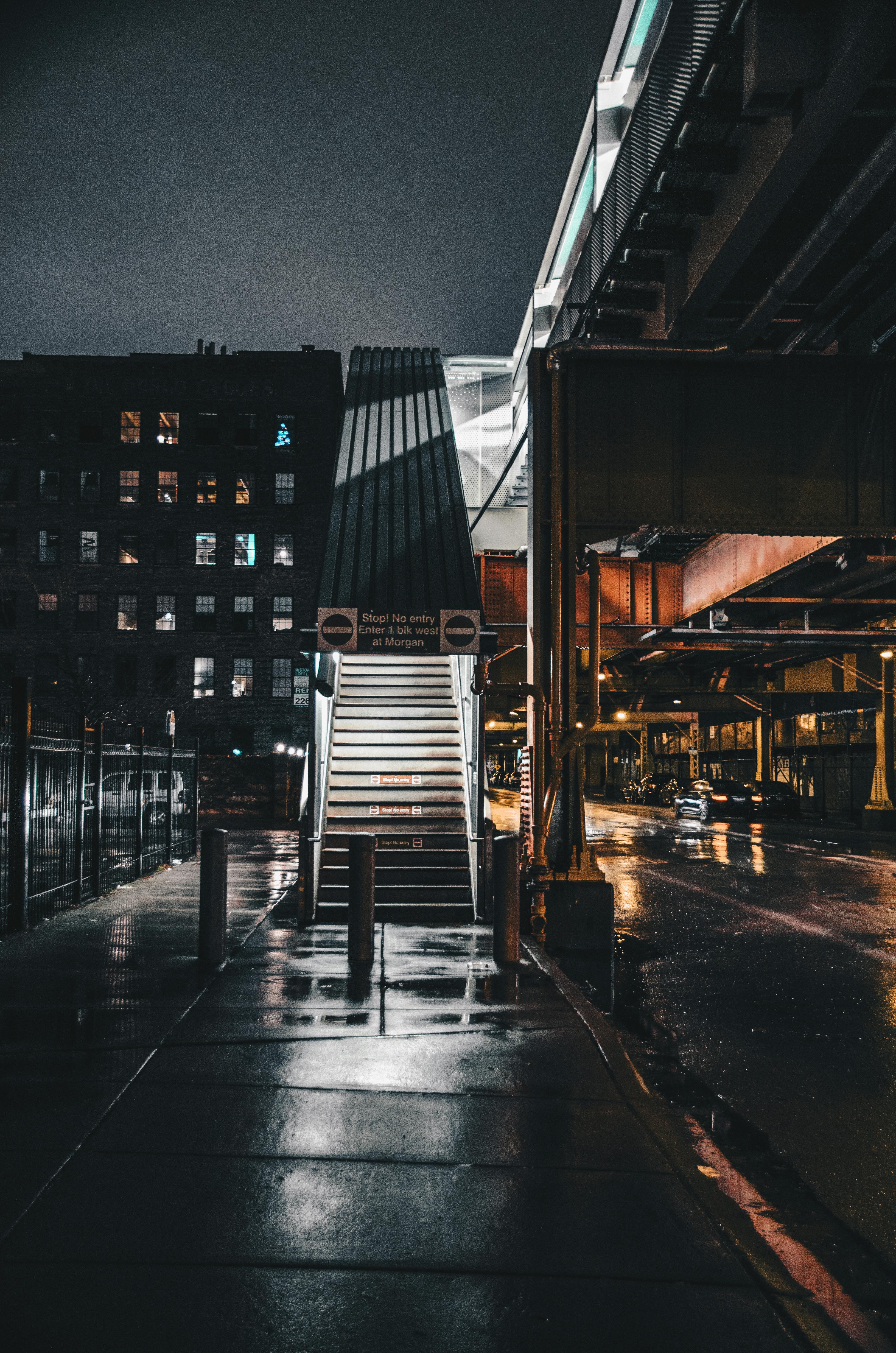 Photo of an Overpass with Stairs during Night Time · Free Stock Photo