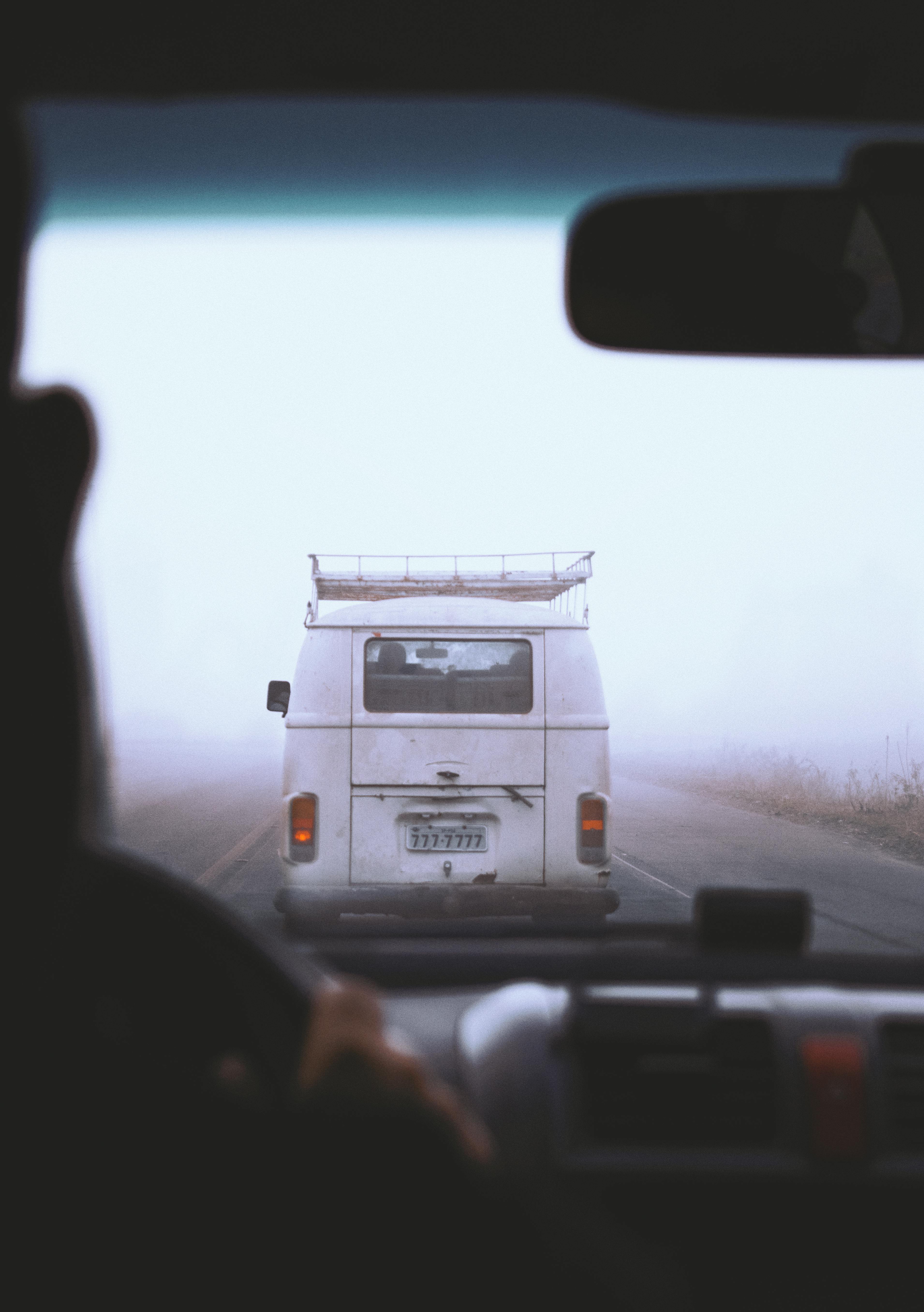 White Van on the Road · Free Stock Photo