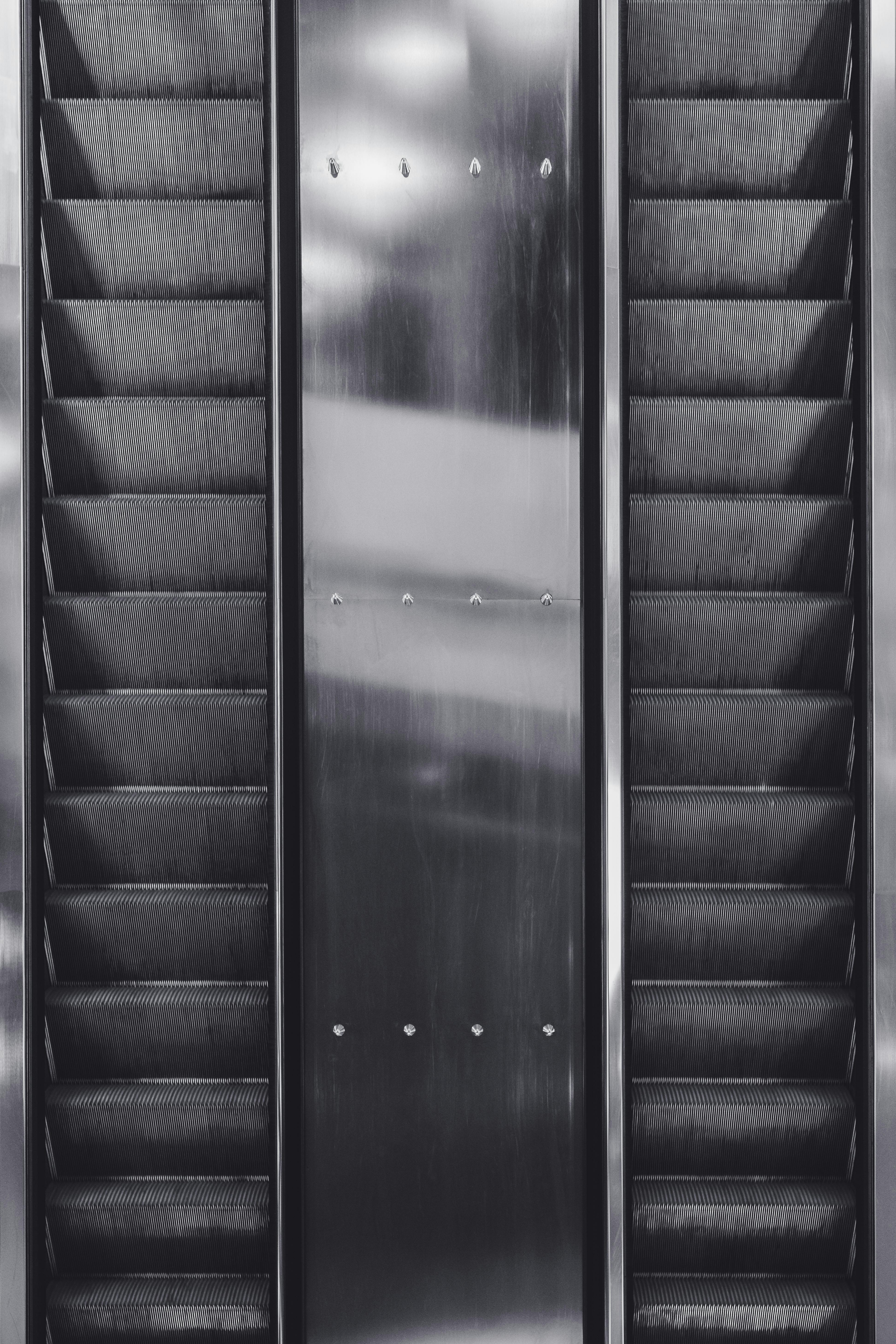 A Gray Escalator Near a Street Light · Free Stock Photo