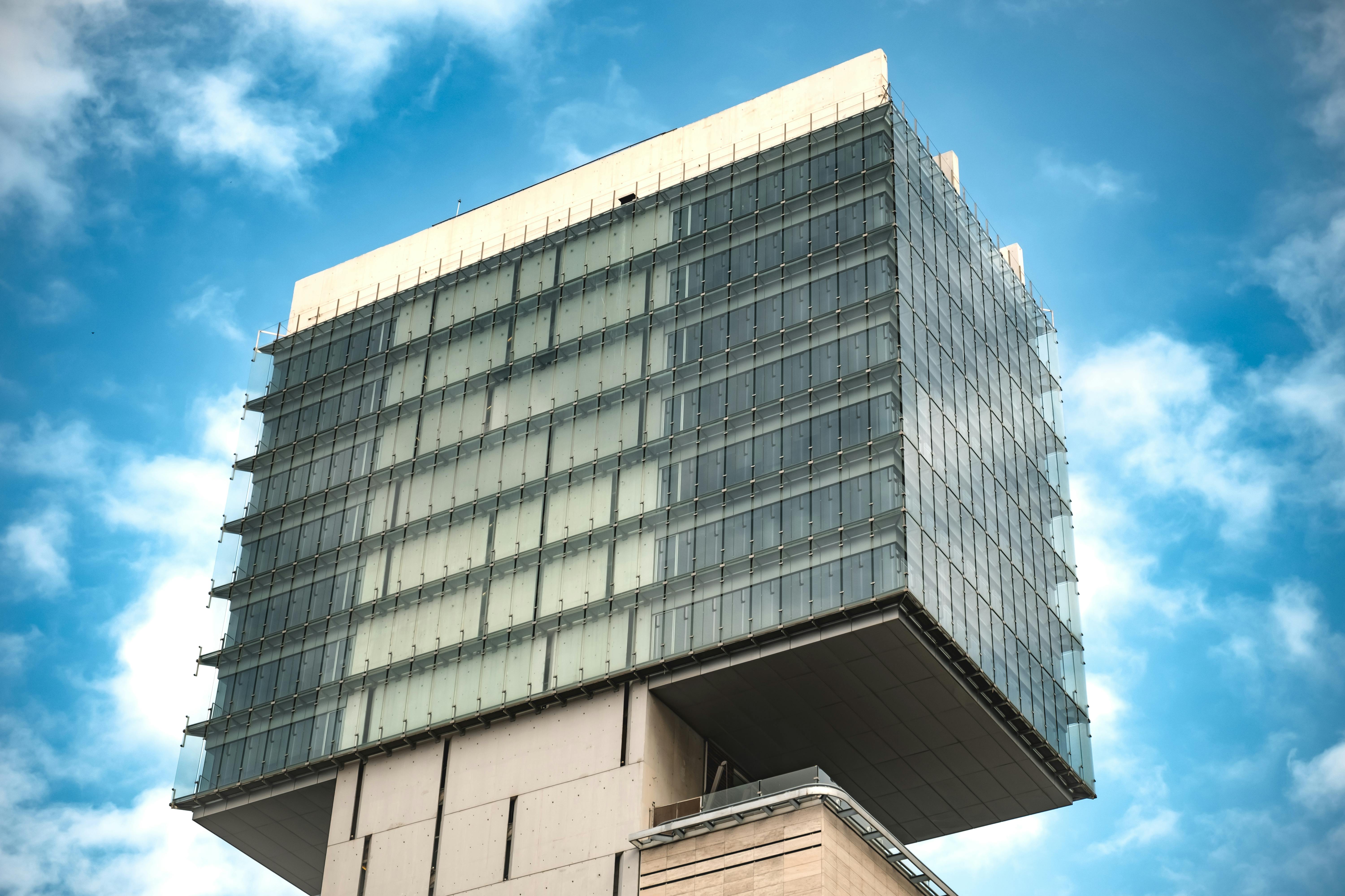 High Angle Shot of Glass Building · Free Stock Photo