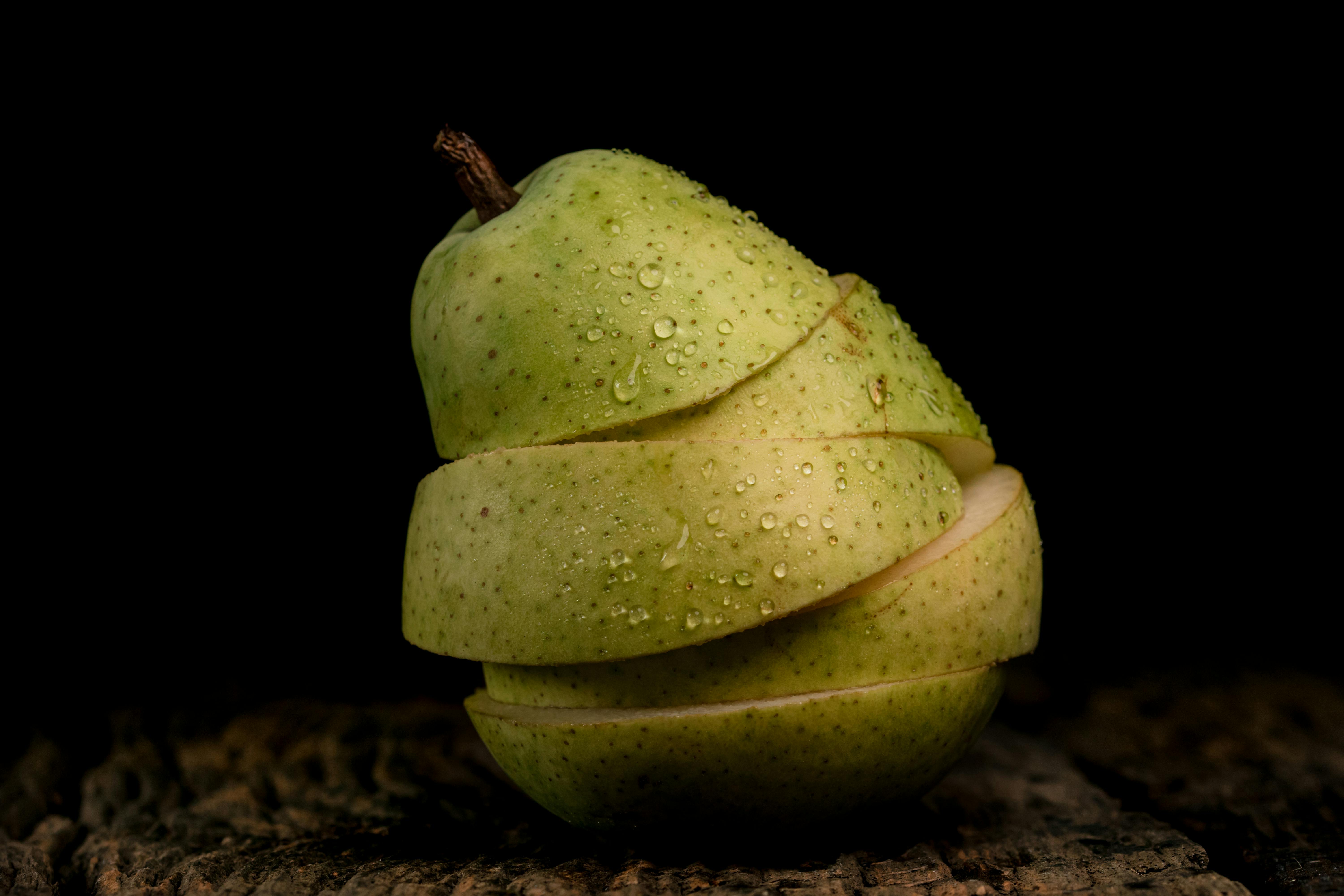 Red Pear with Water Dews After Washing · Free Stock Photo