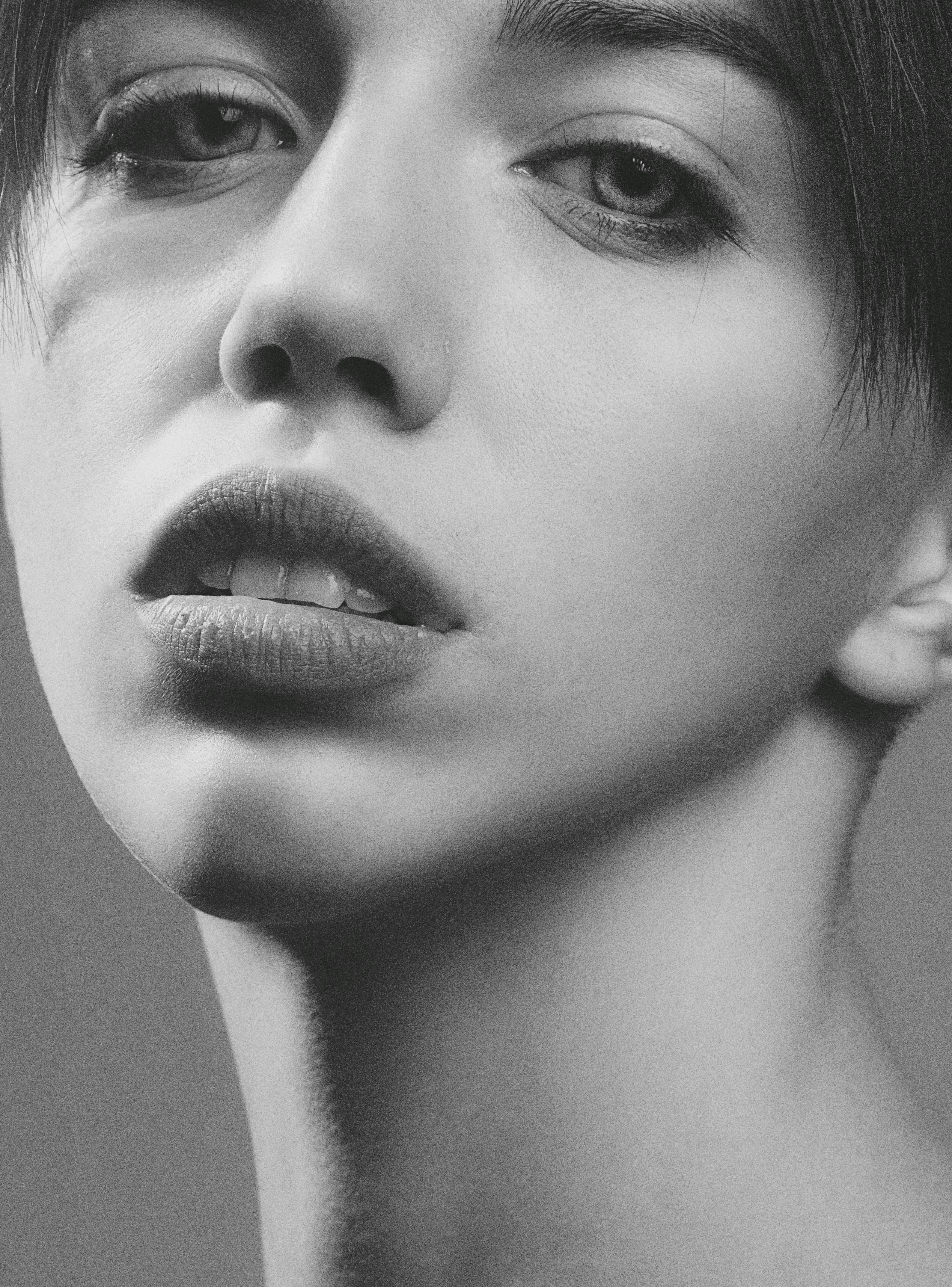 Grayscale Photo of a Nativity Figurines · Free Stock Photo