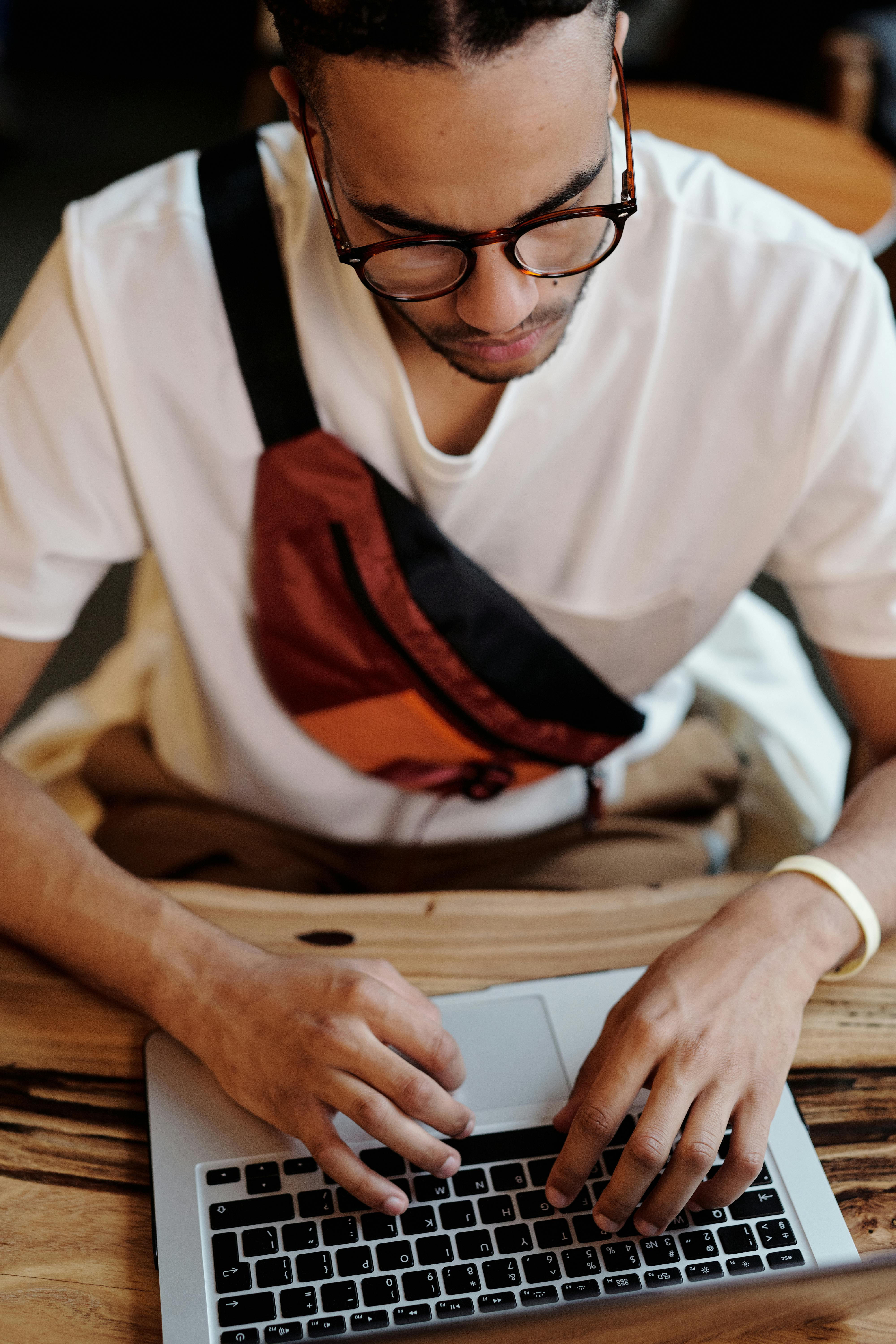 A Man Working on His Laptop · Free Stock Photo