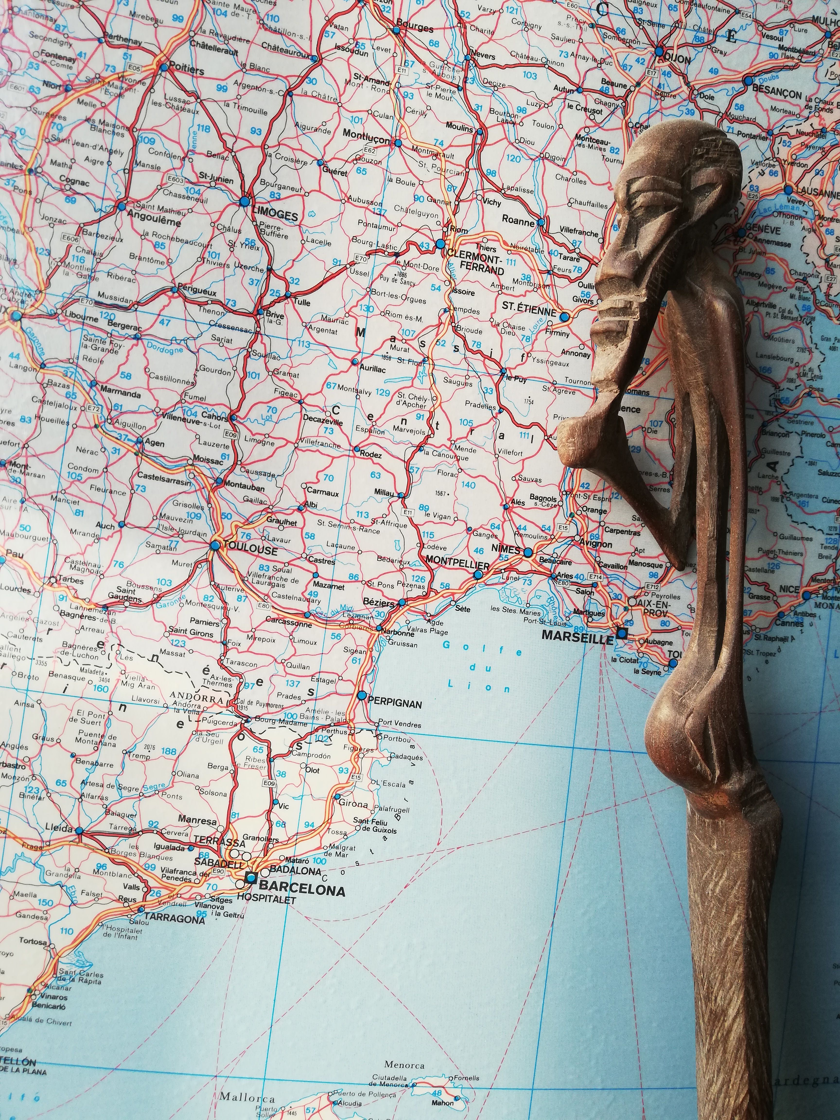 Tribal Art and a Map · Free Stock Photo