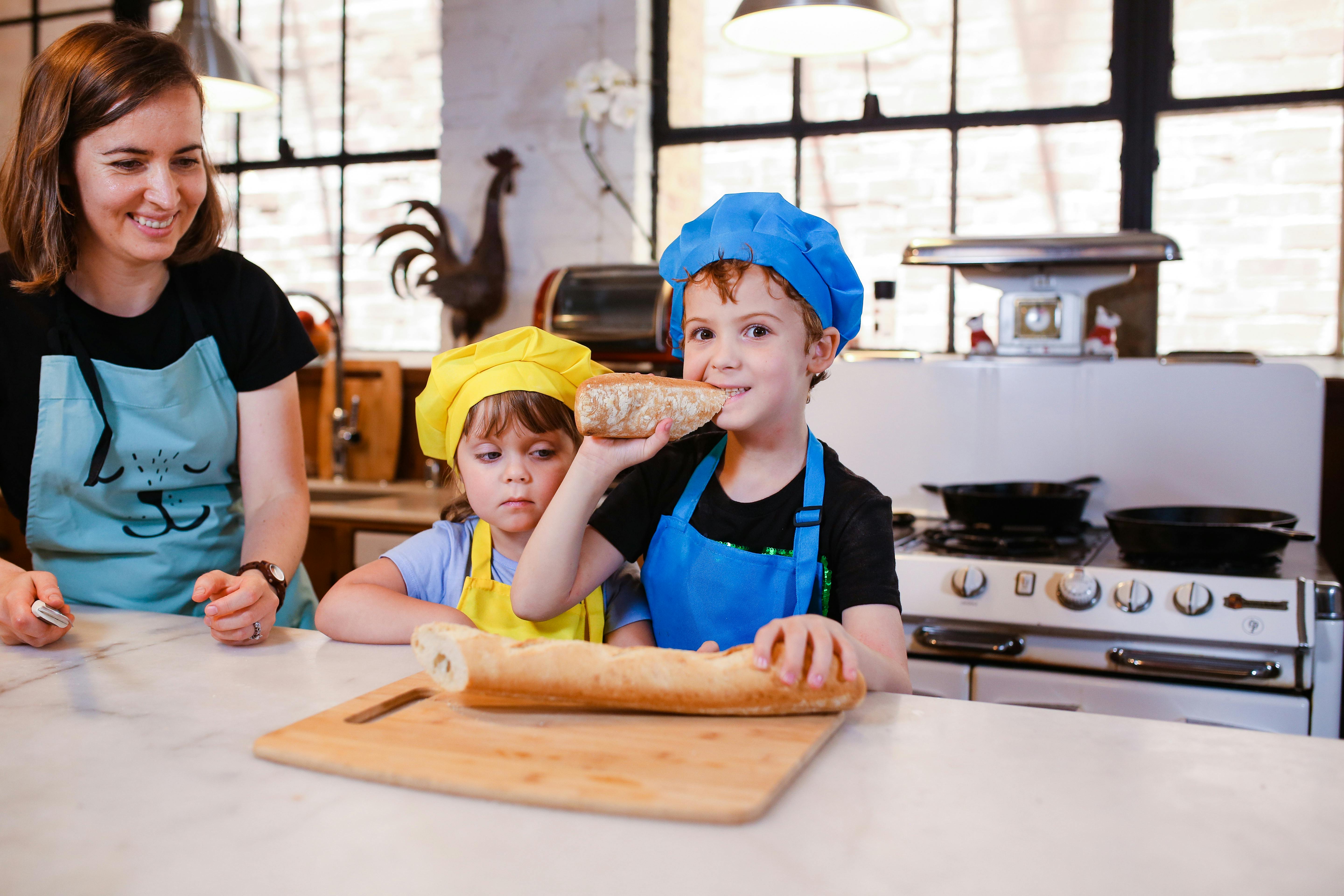 Family Making Breakfast in the Kitchen · Free Stock Photo