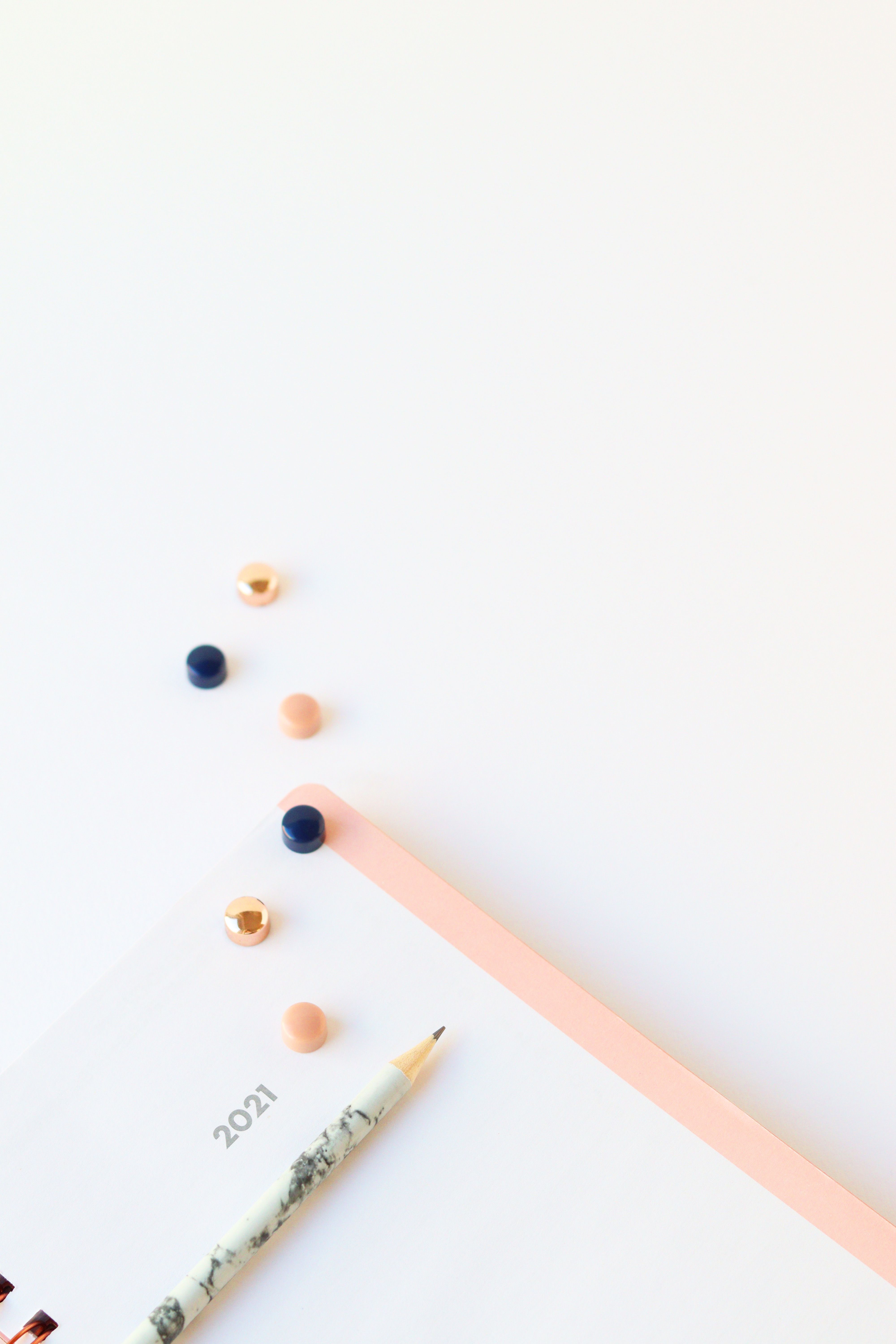 Planner And Calendar On Pick Background · Free Stock Photo