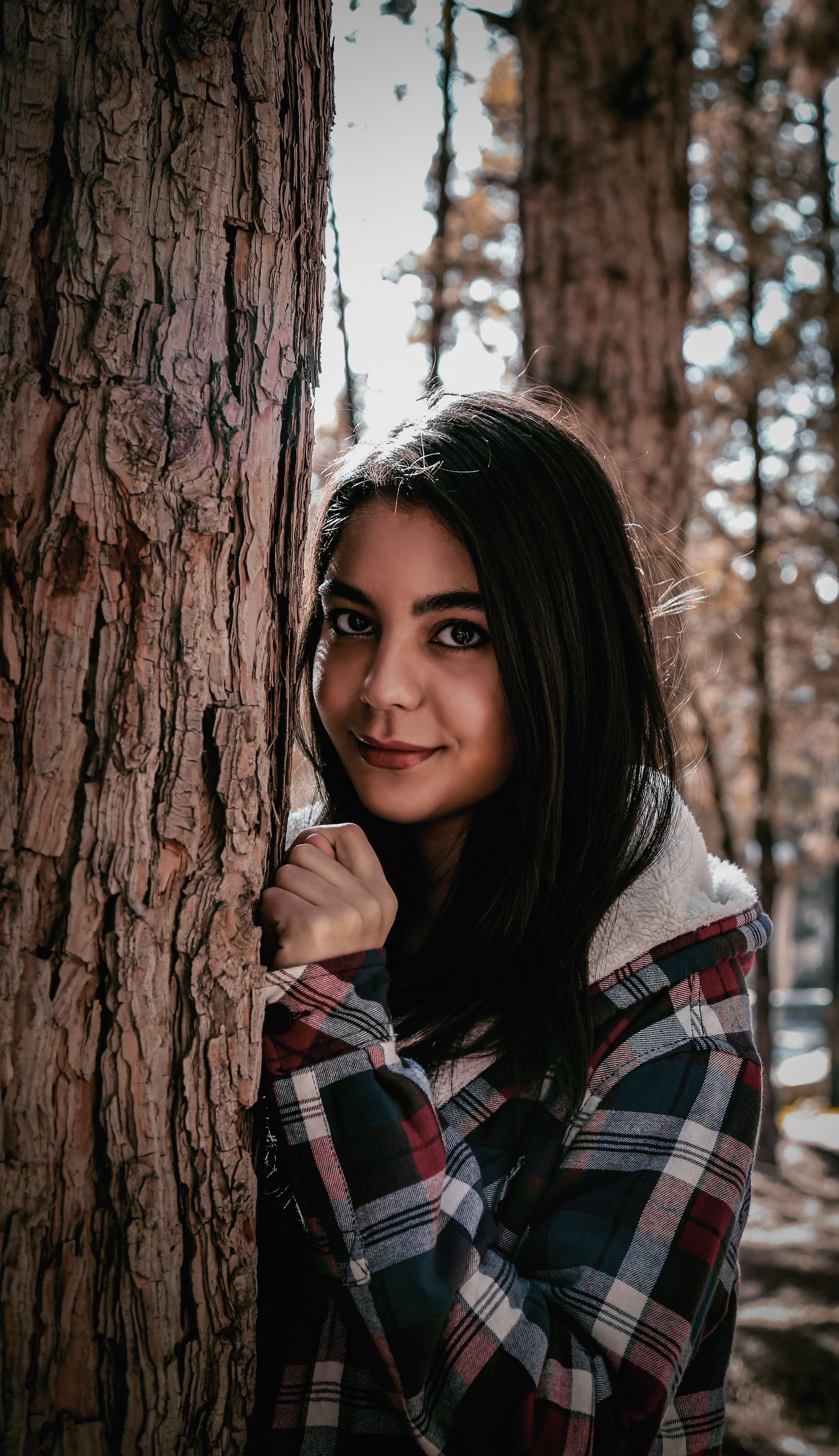Person Standing next to Tall Trees · Free Stock Photo