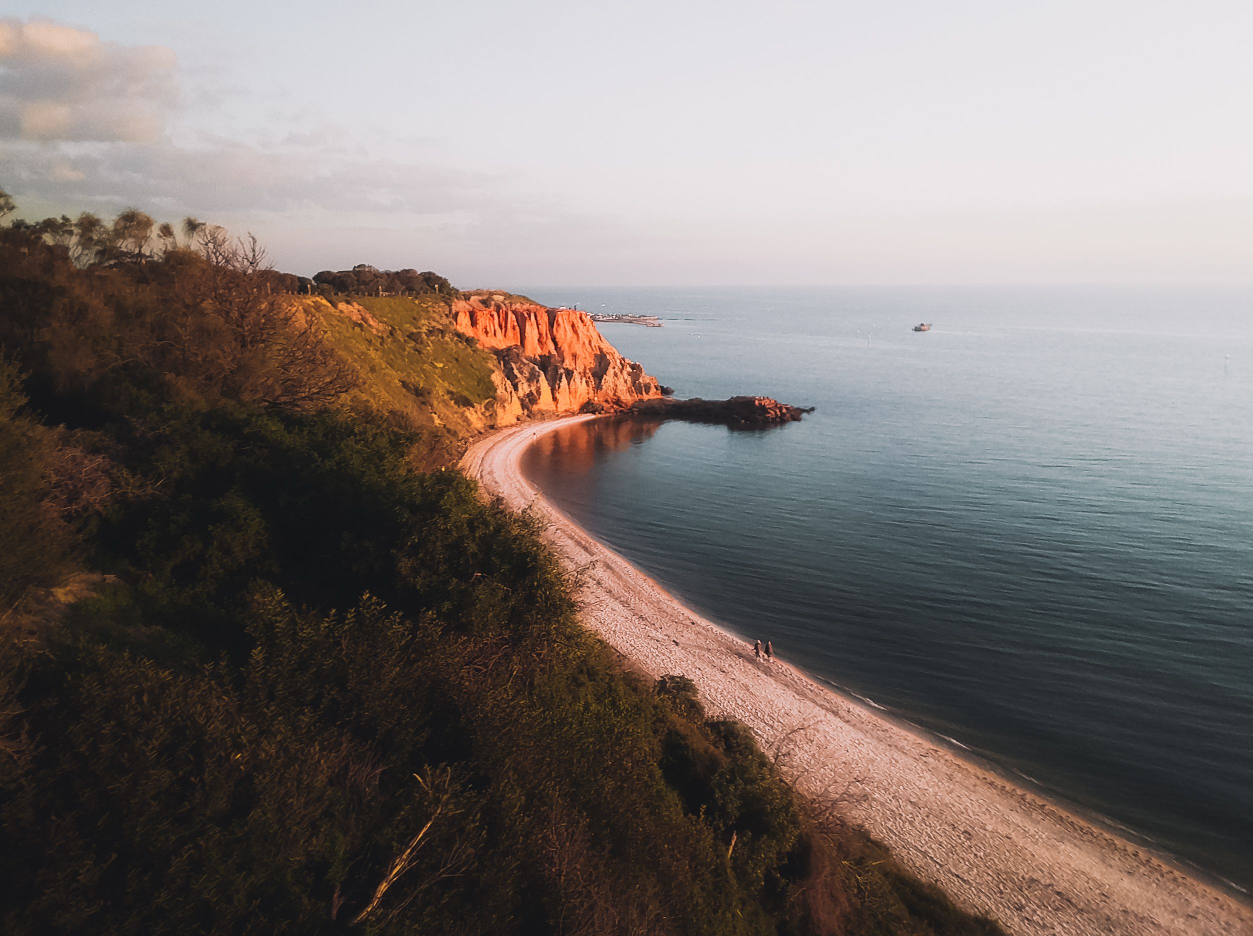 Aerial View Of A Beach With Calm Water · Free Stock Photo