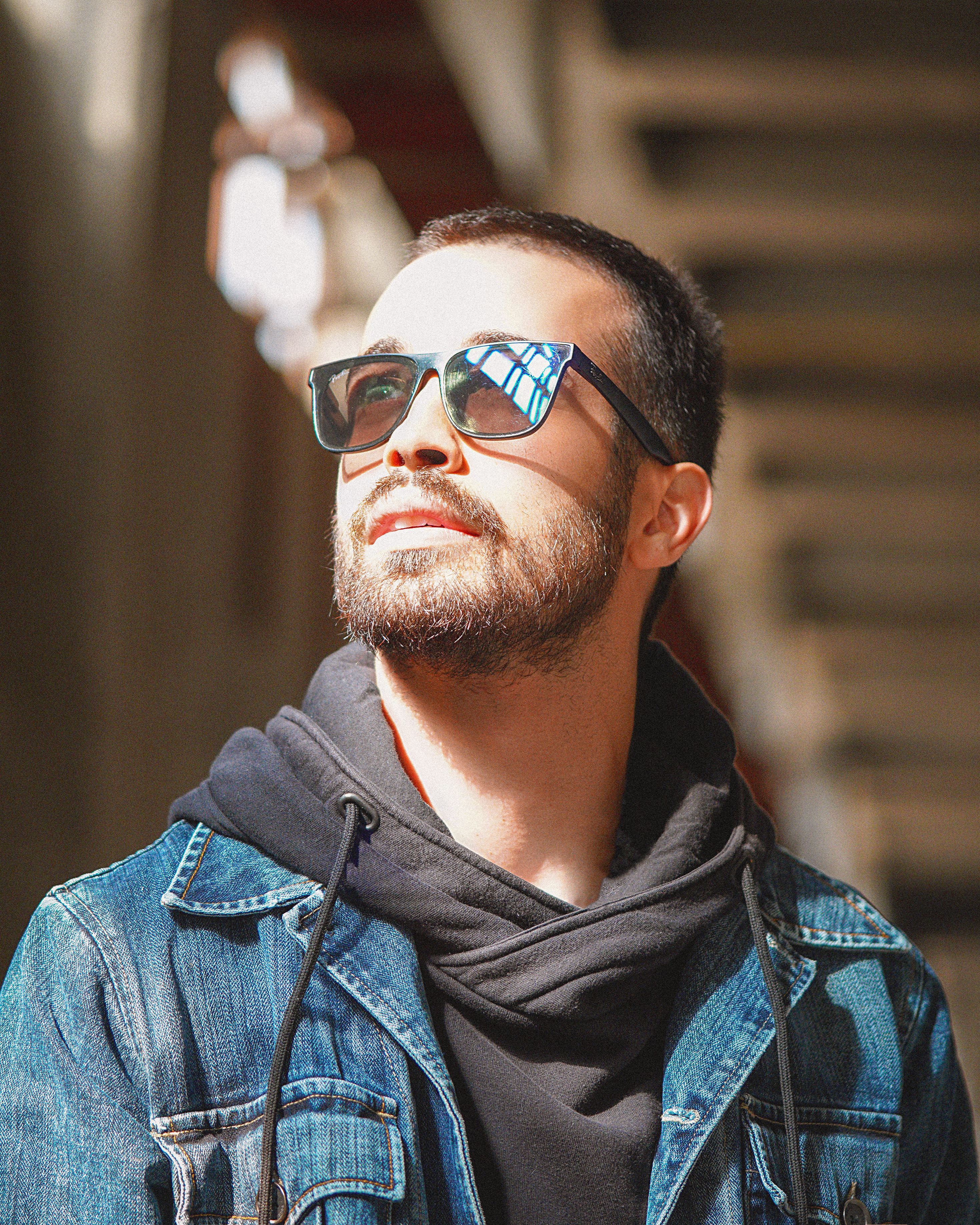 Man Wearing Eyeglasses With Gray Frame · Free Stock Photo