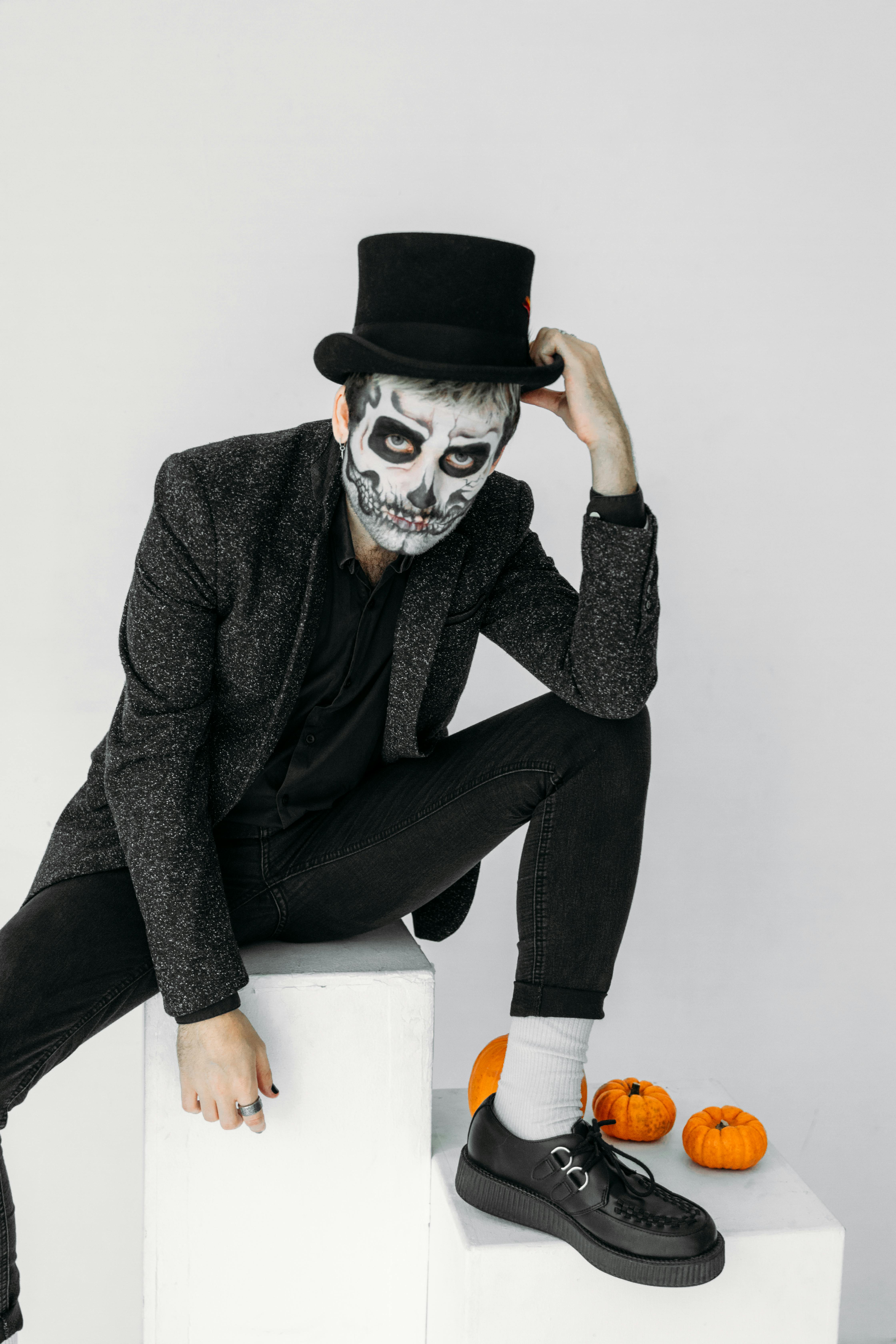 Man With A Skull Face Paint · Free Stock Photo