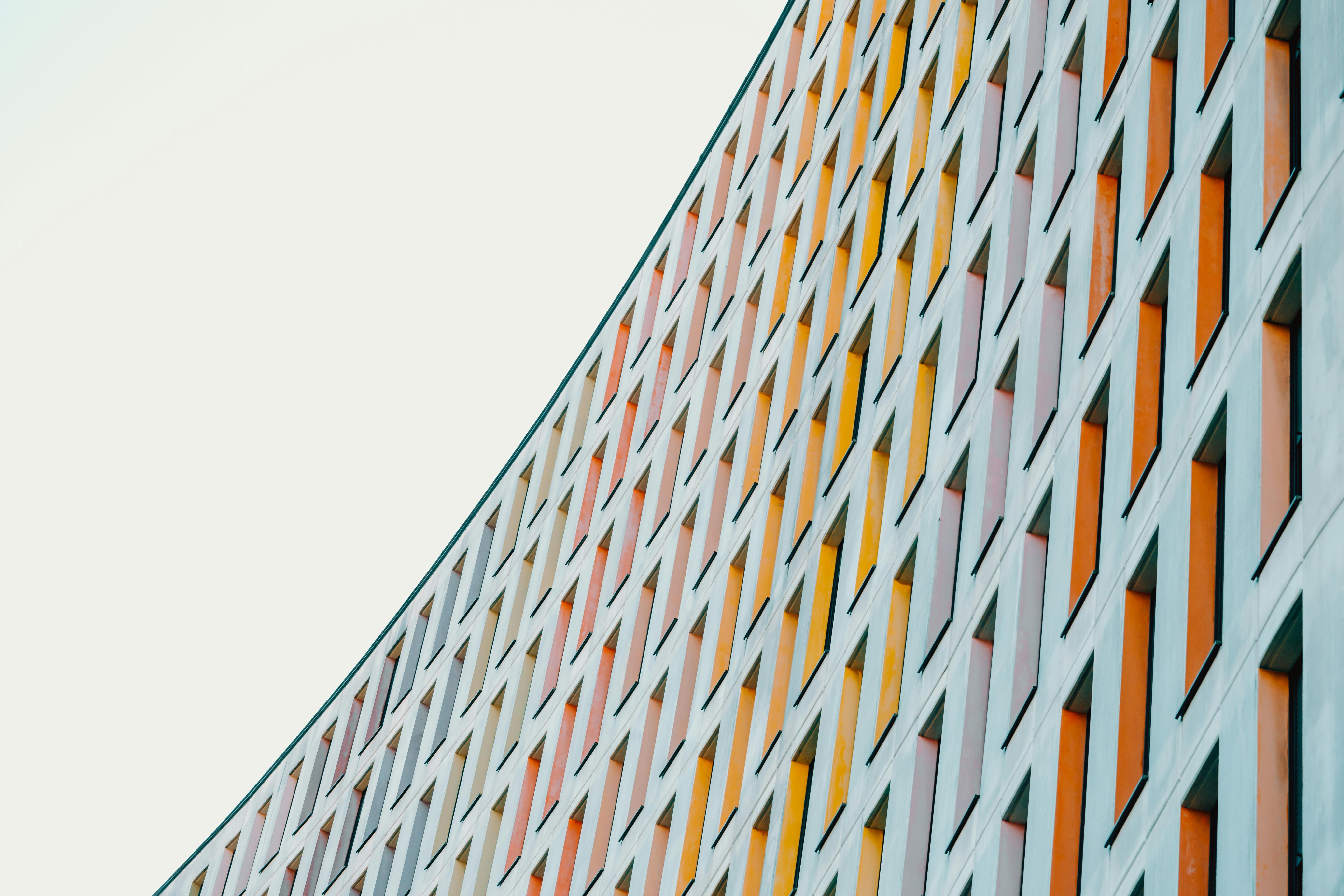 Rows of windows of modern building · Free Stock Photo