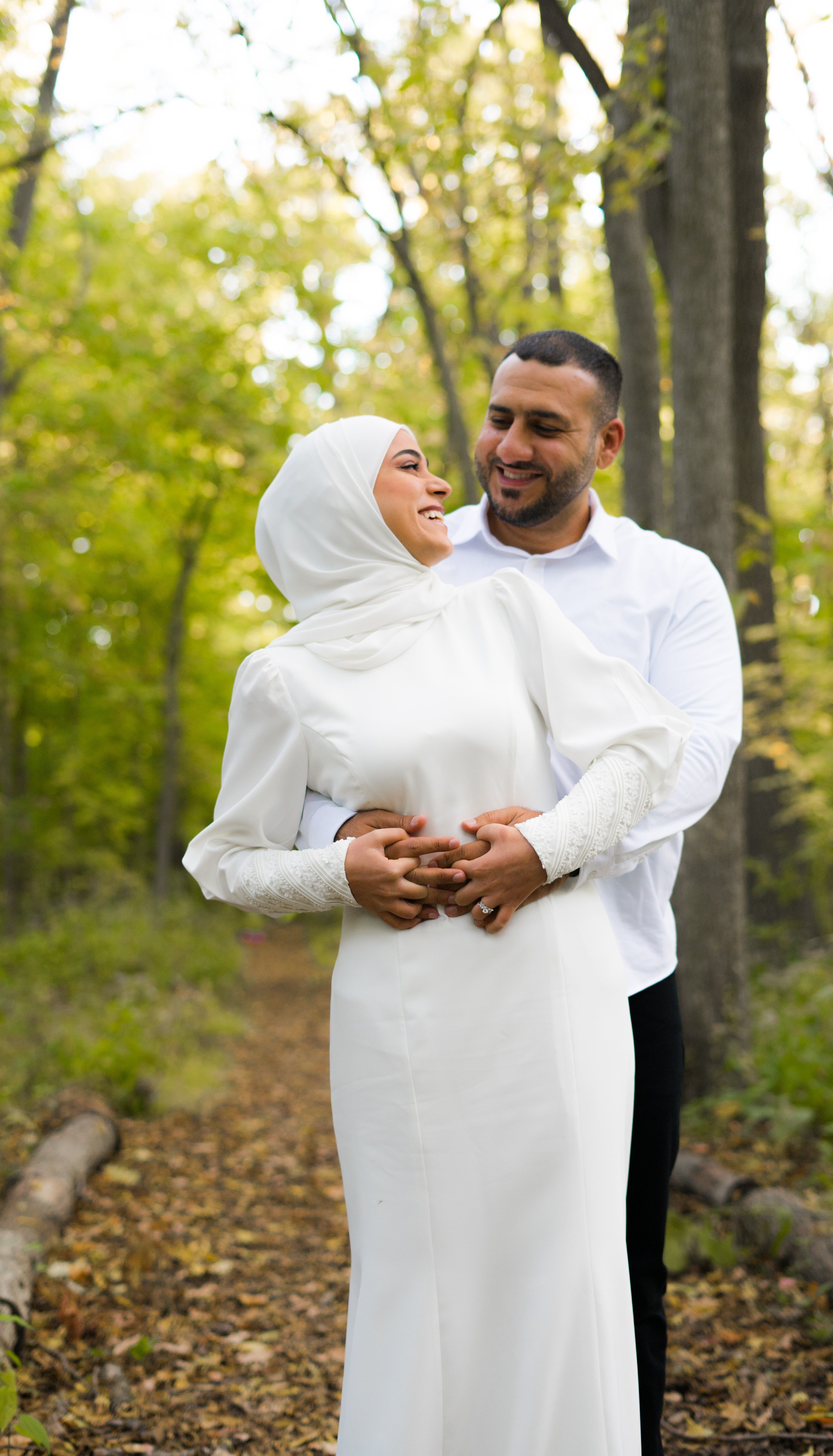Two People Standing Near Trees · Free Stock Photo