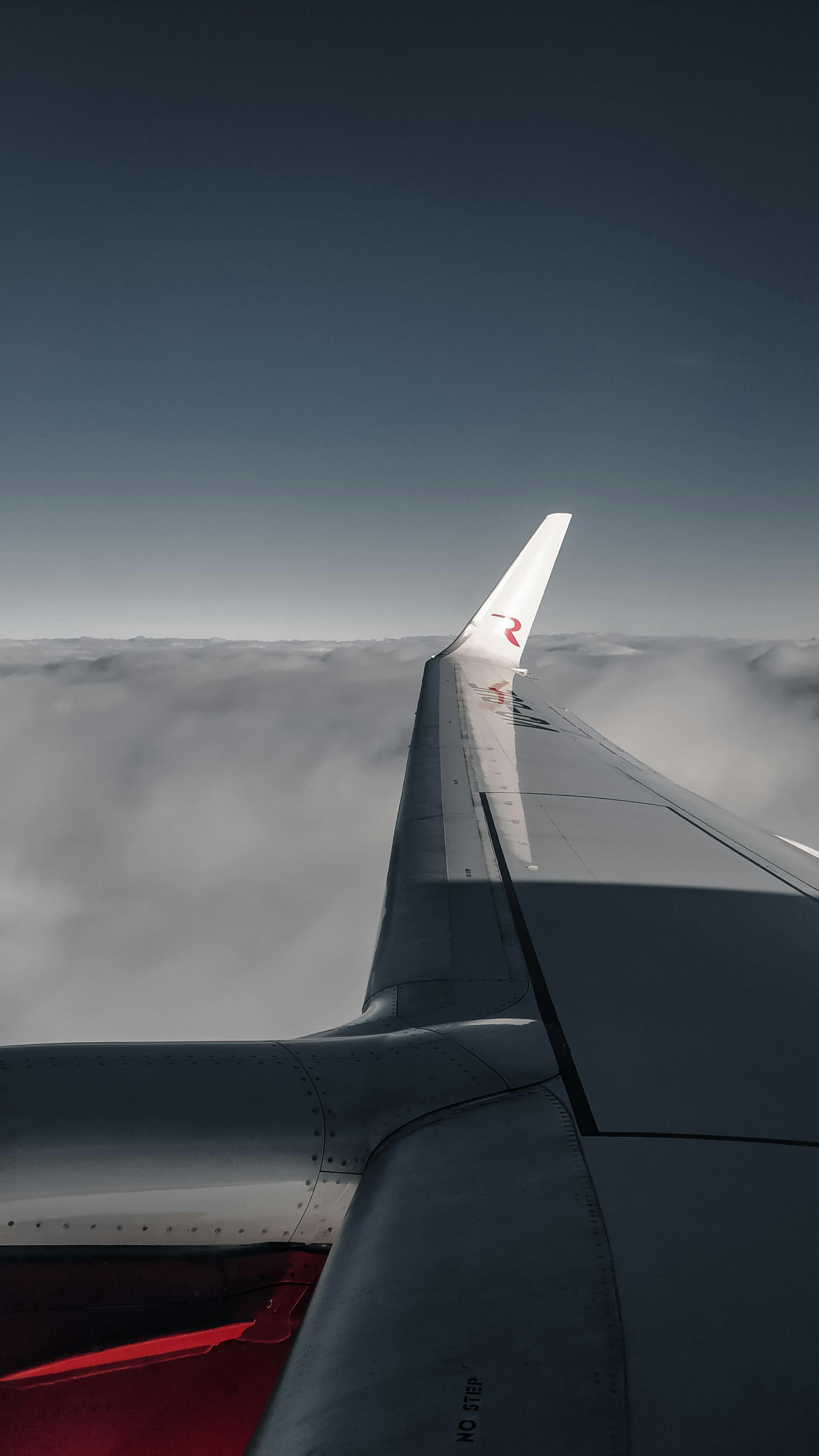 Gray Plane Wing · Free Stock Photo