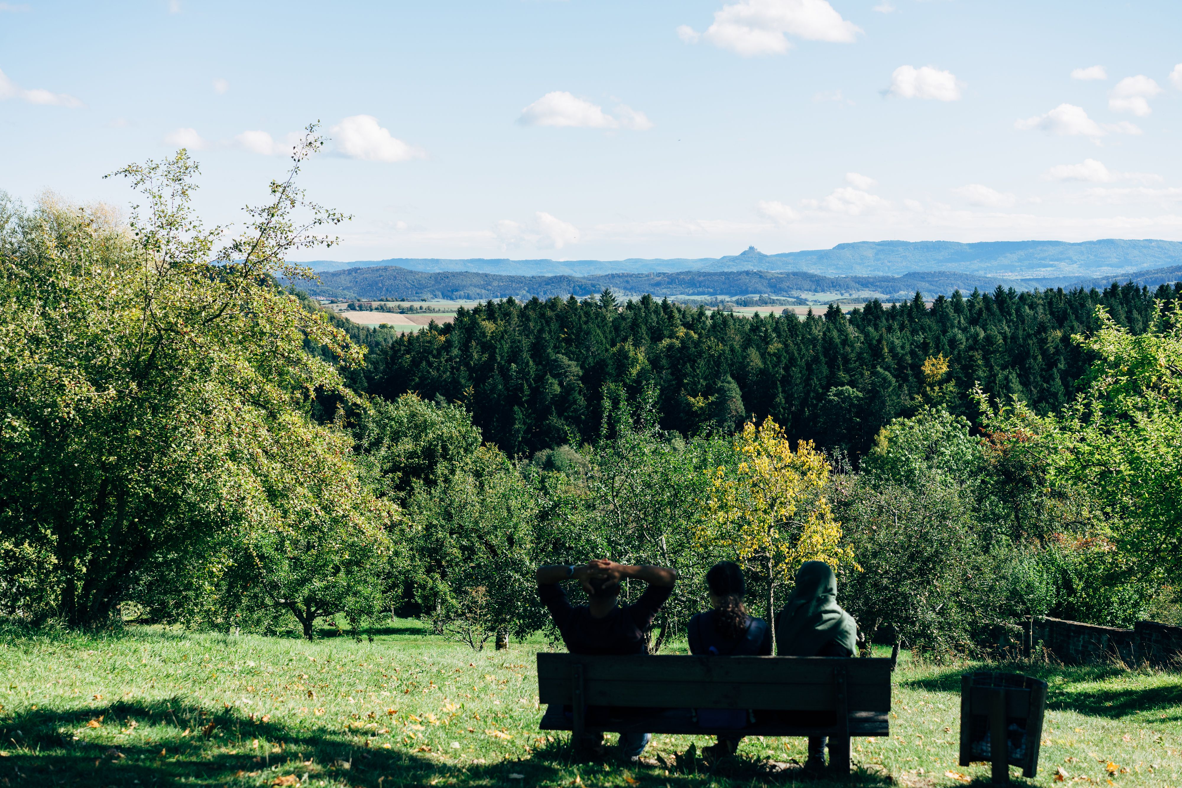 Back View of People Sitting on Bench Looking at the View · Free Stock Photo