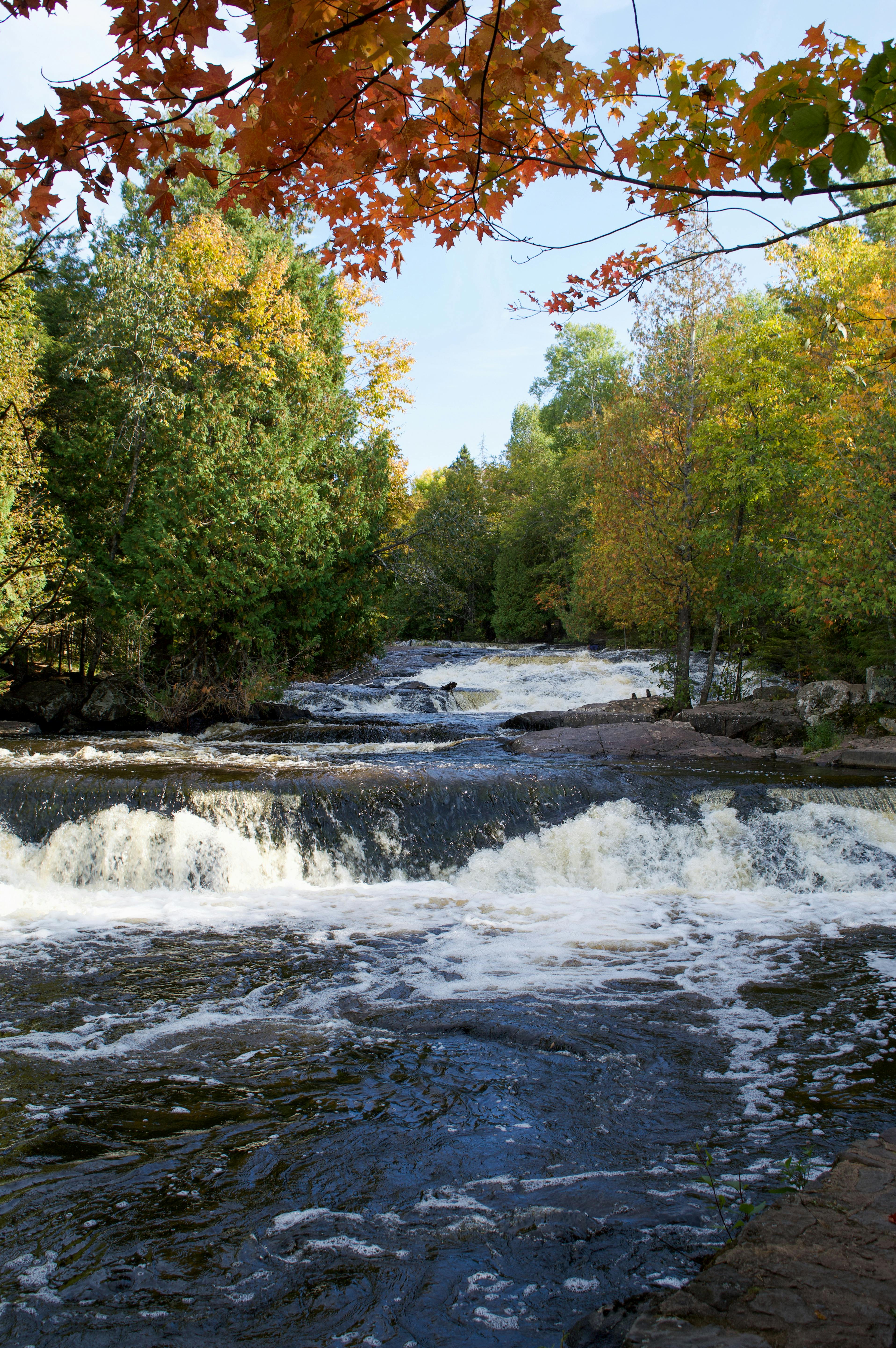 Photo of a Log and Rocks on a River · Free Stock Photo