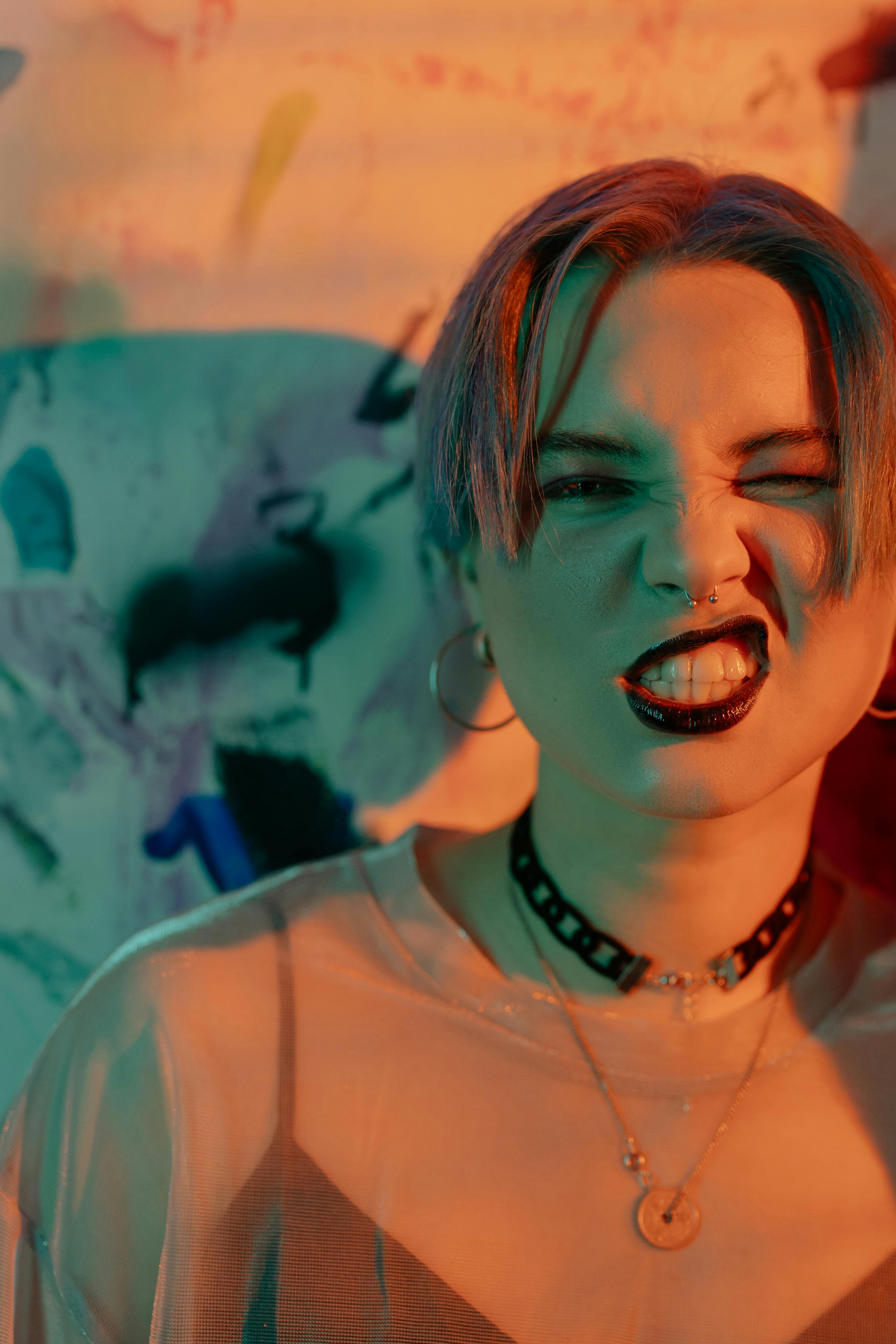 A Woman Wacky Pose for the Camera · Free Stock Photo