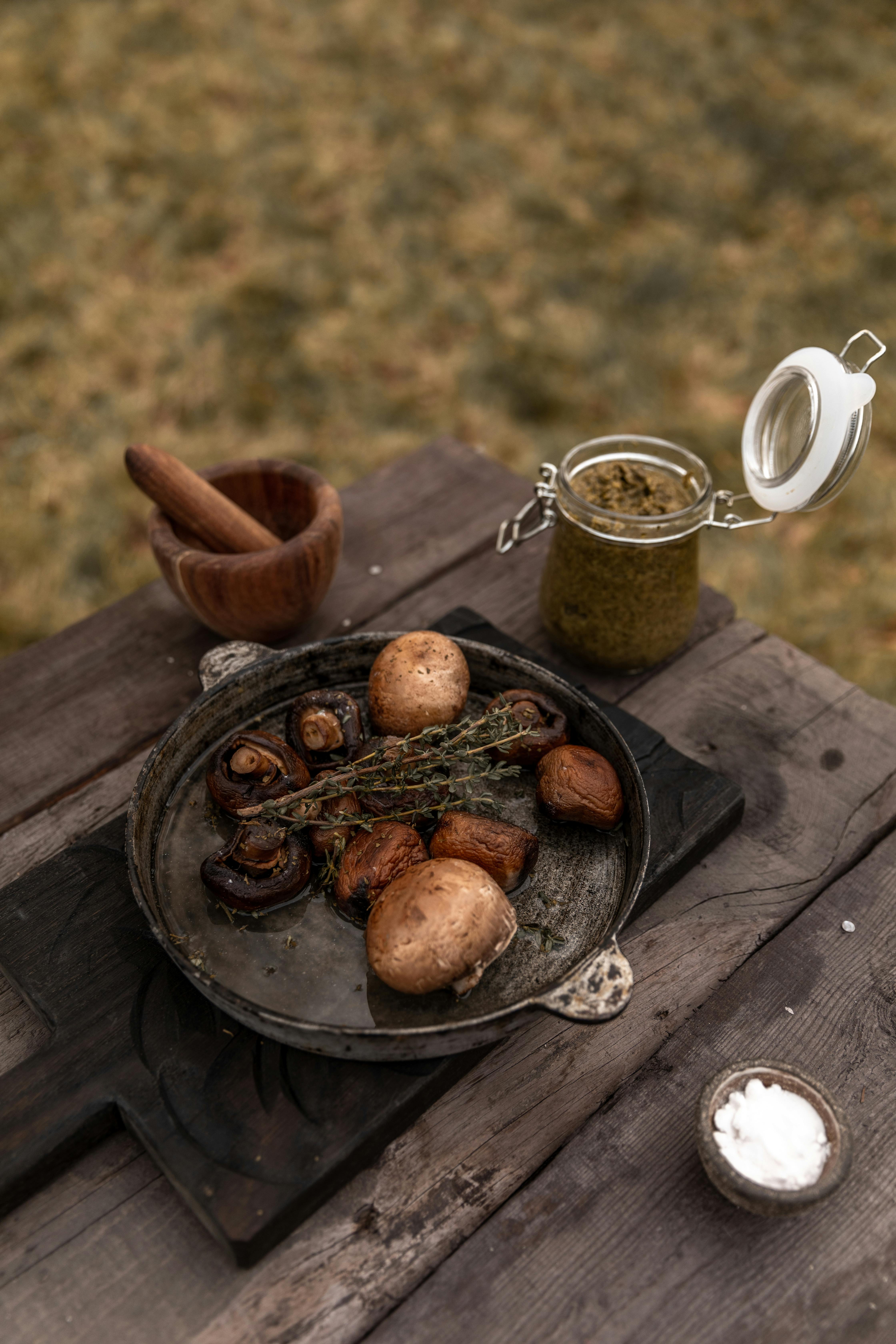 Rustic Meal with Mushrooms · Free Stock Photo