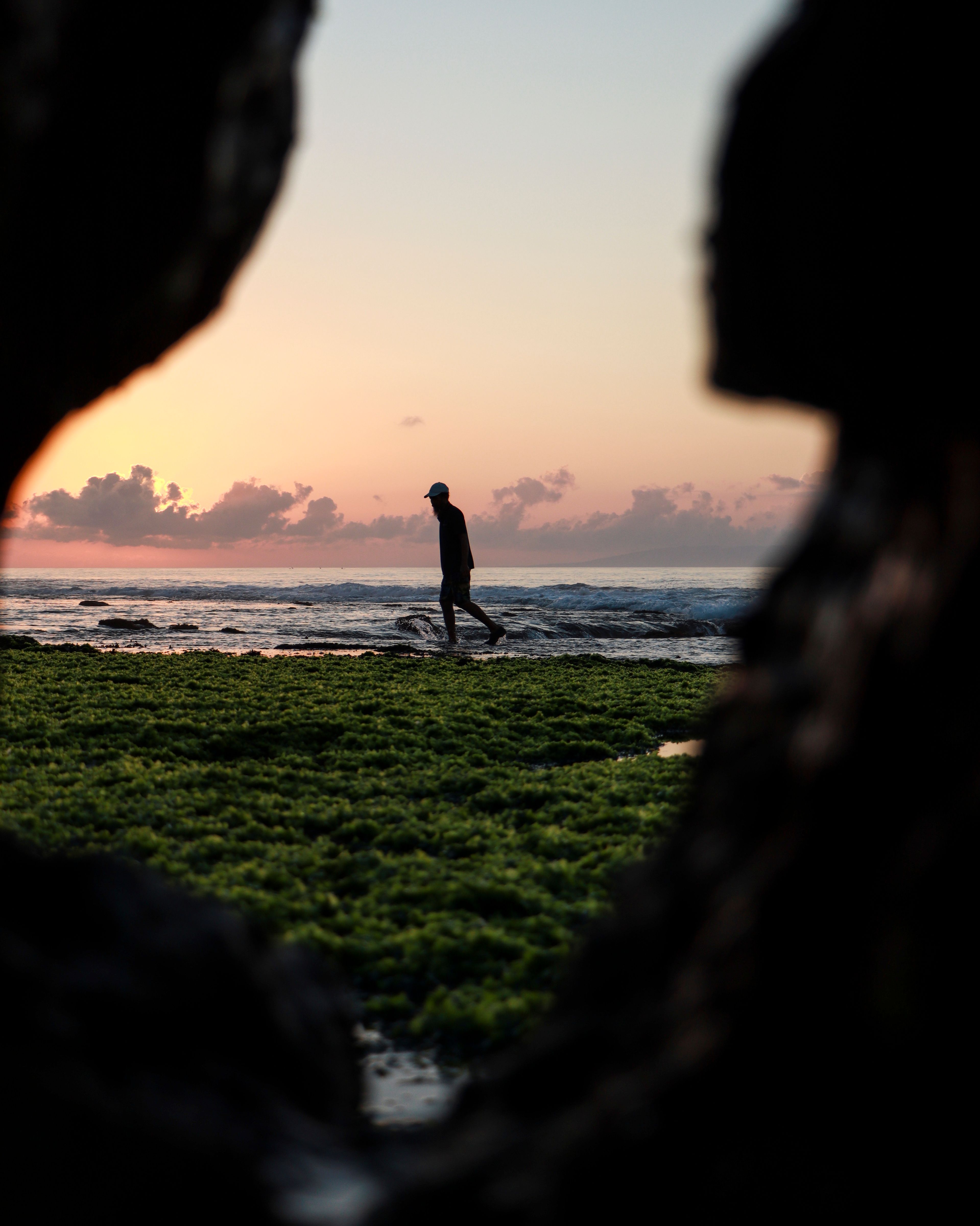Silhouette of Person Walking on Seashore · Free Stock Photo