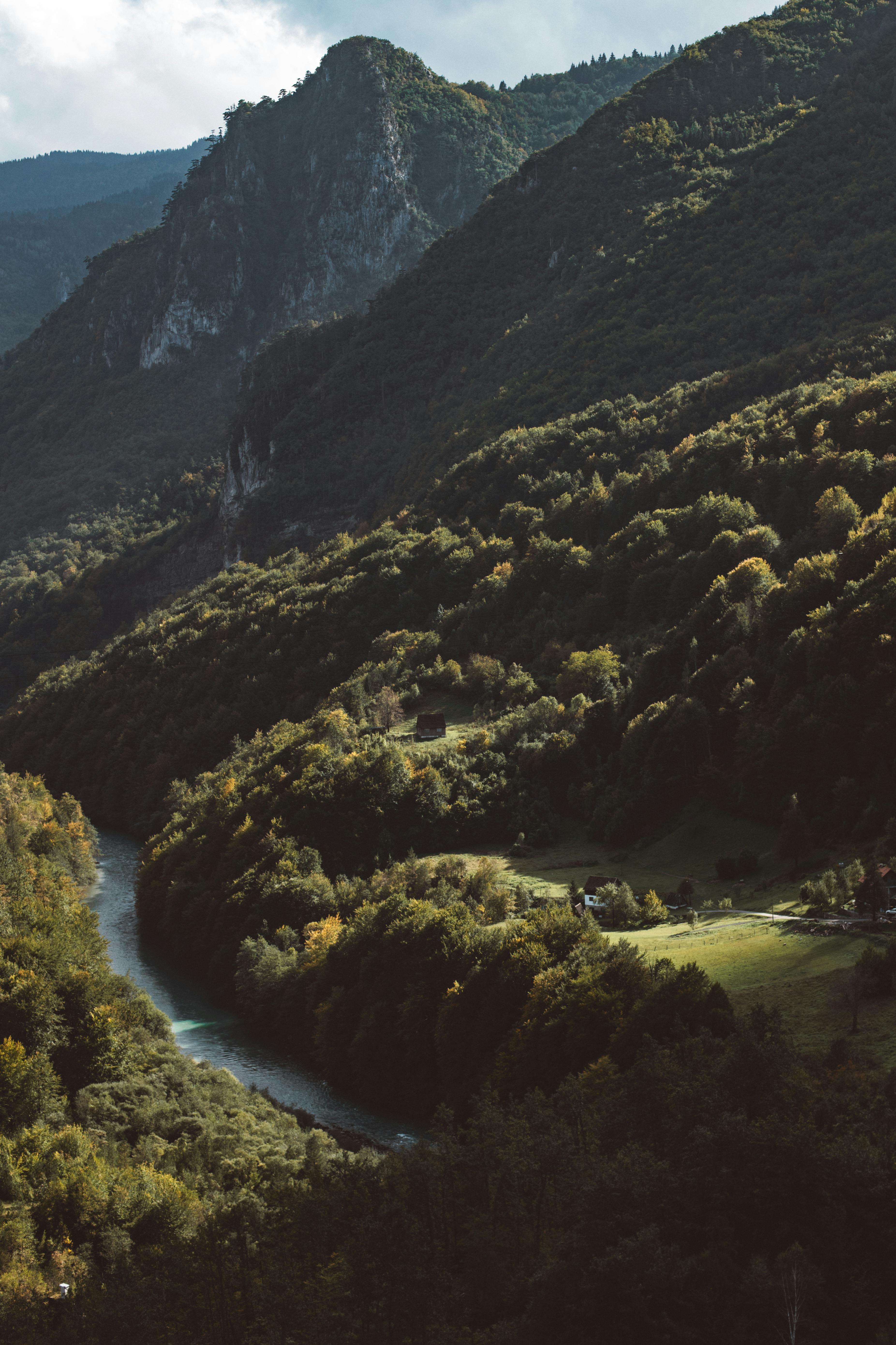 Aerial Footage of River on a Valley · Free Stock Photo