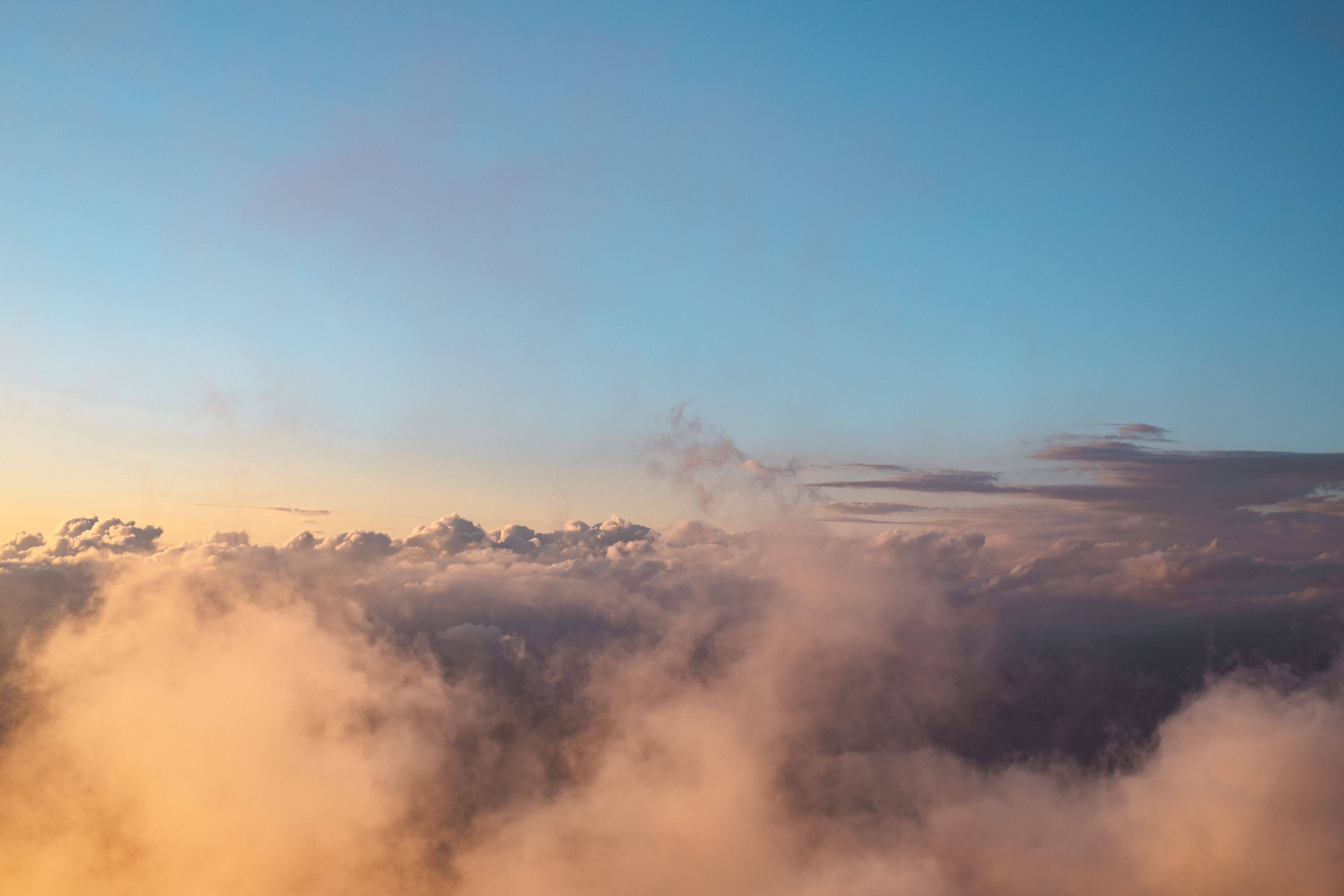 White Clouds and Blue Sky during Sunset · Free Stock Photo