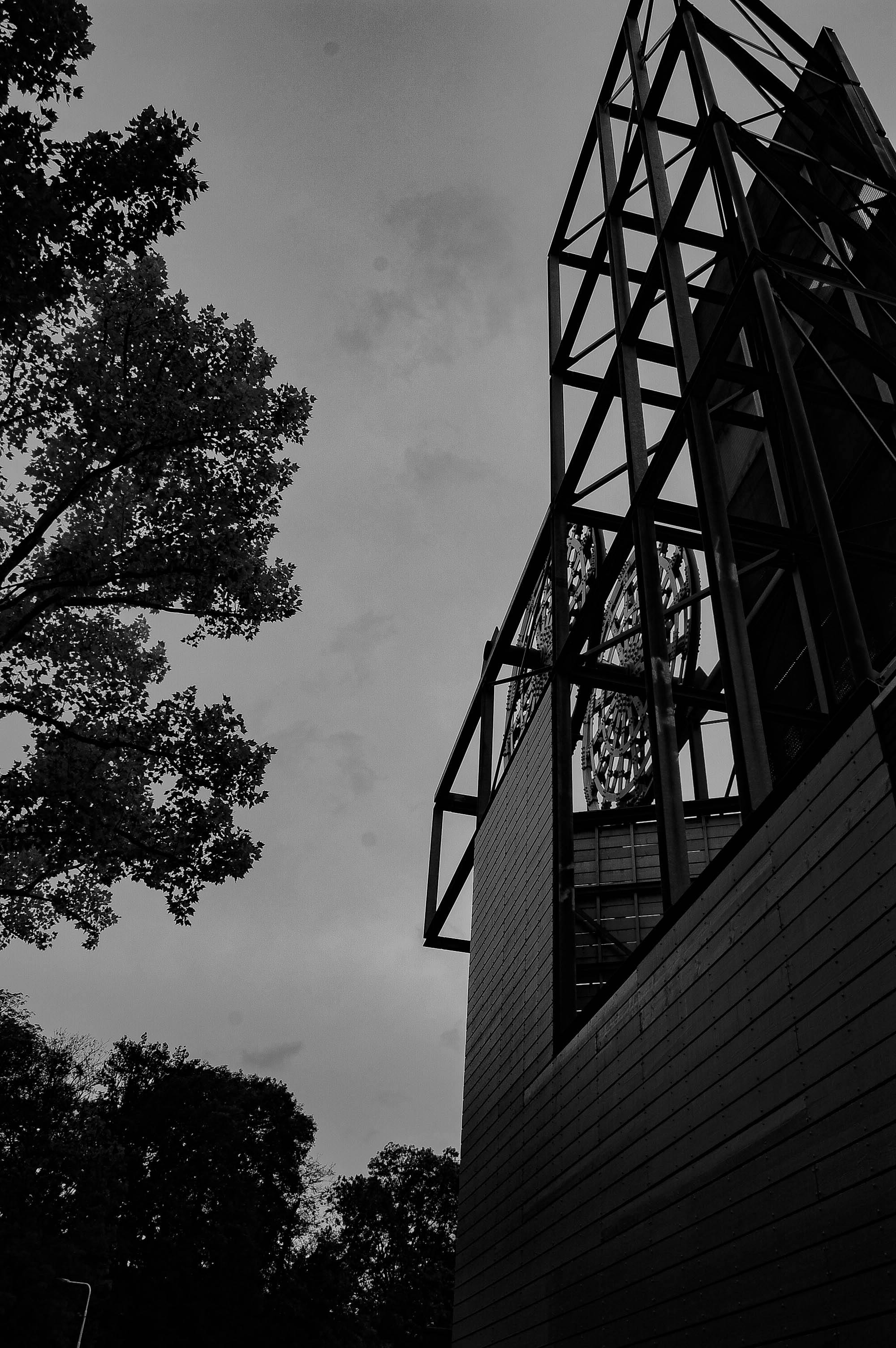 Grayscale Photo of Concrete Building · Free Stock Photo