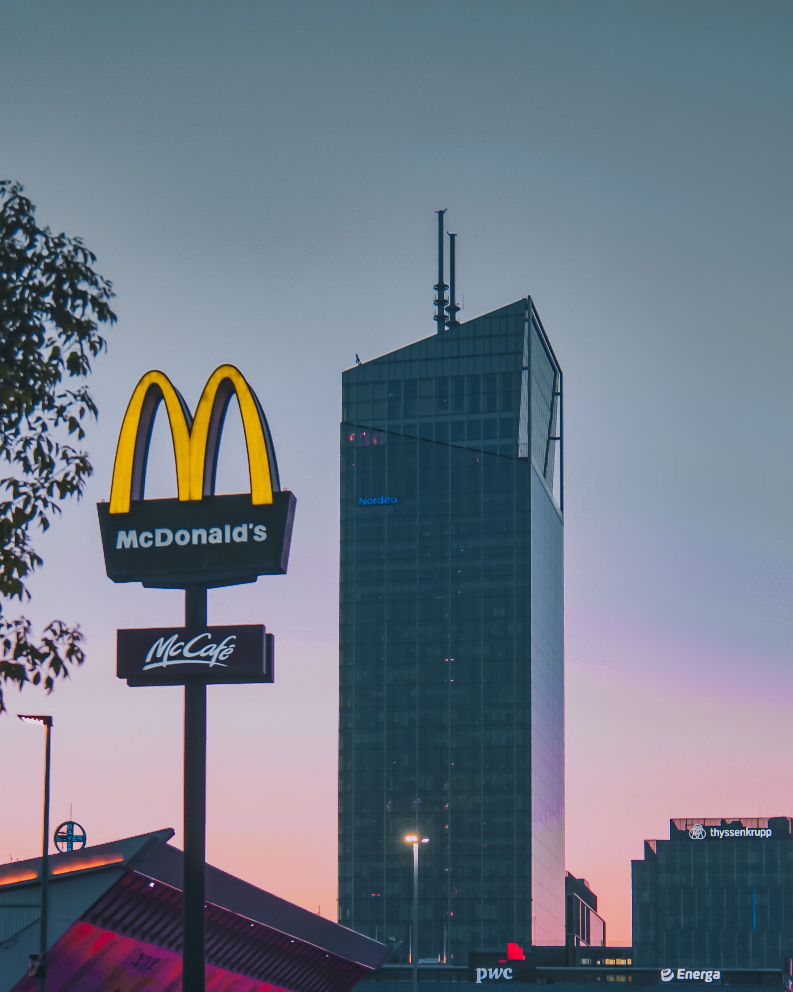 A Fast Food Signage During Night Time · Free Stock Photo