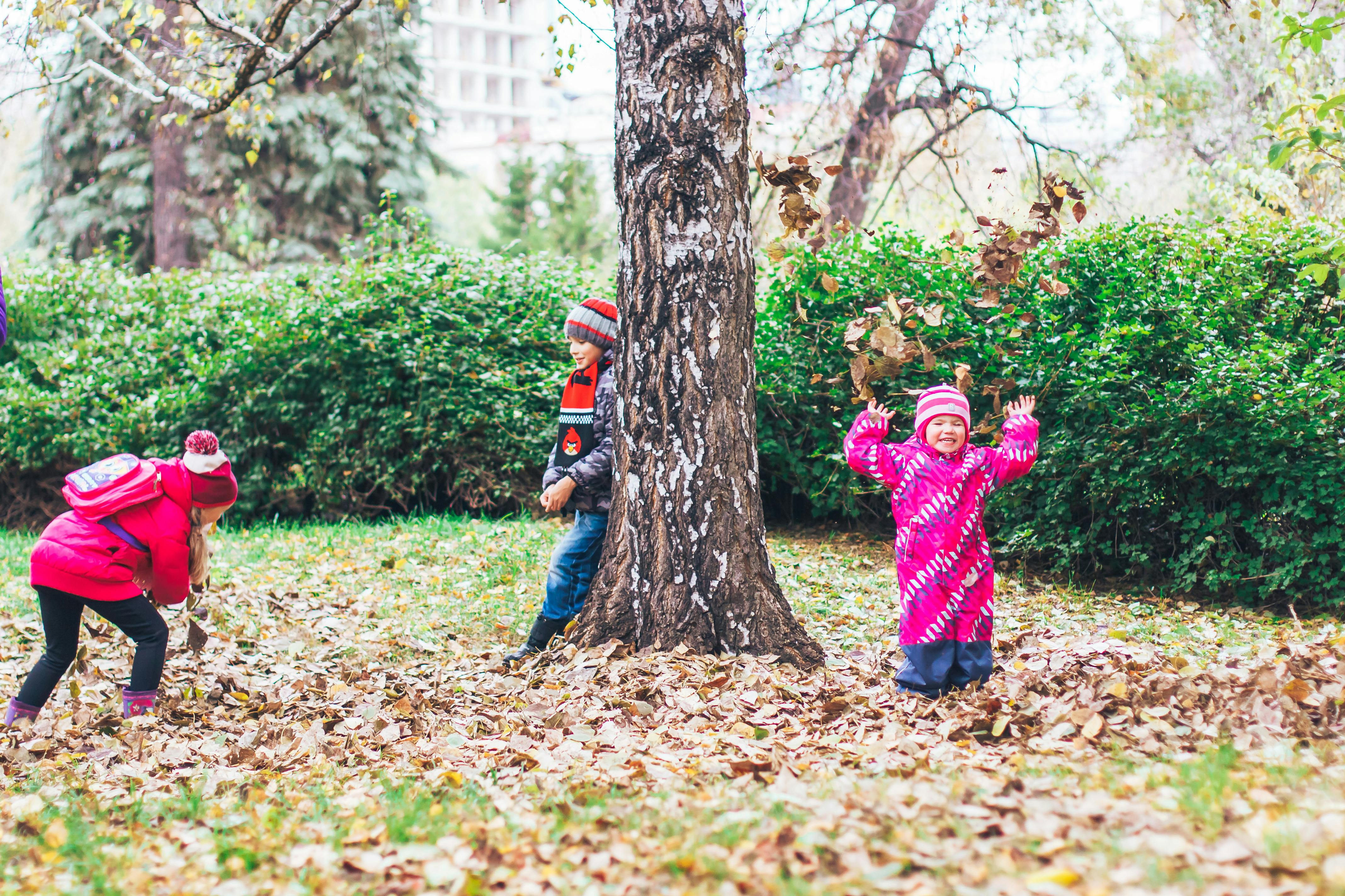 Girl Running Between Trees · Free Stock Photo